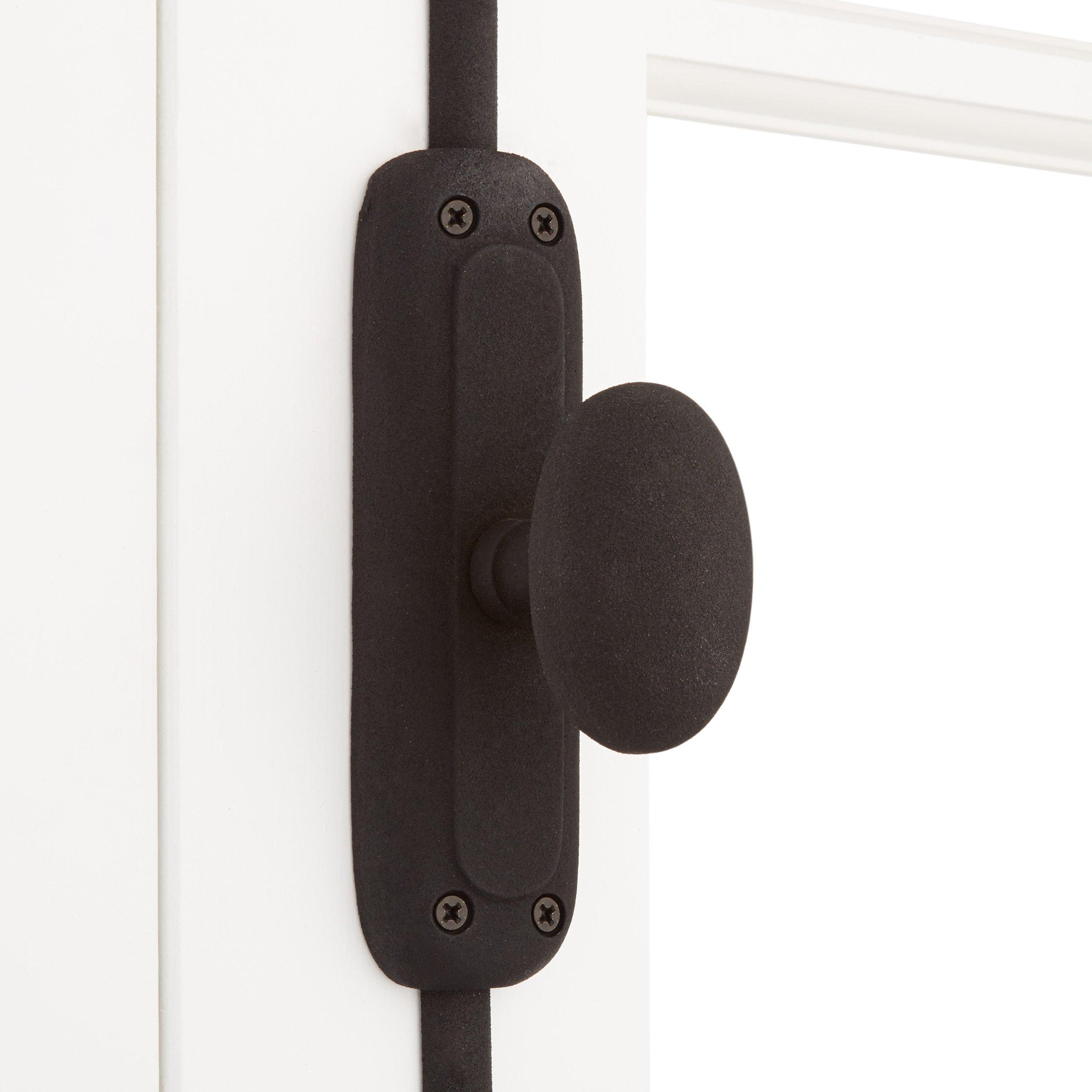 Classic Iron Oval Door Cremone Bolt - Black Powder Coat | Signature ...