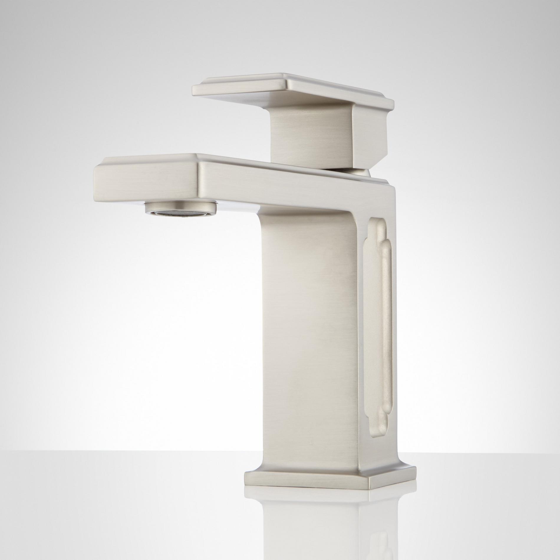 Ryle Single-Hole Bathroom Faucet - Overflow - Brushed Nickel ...