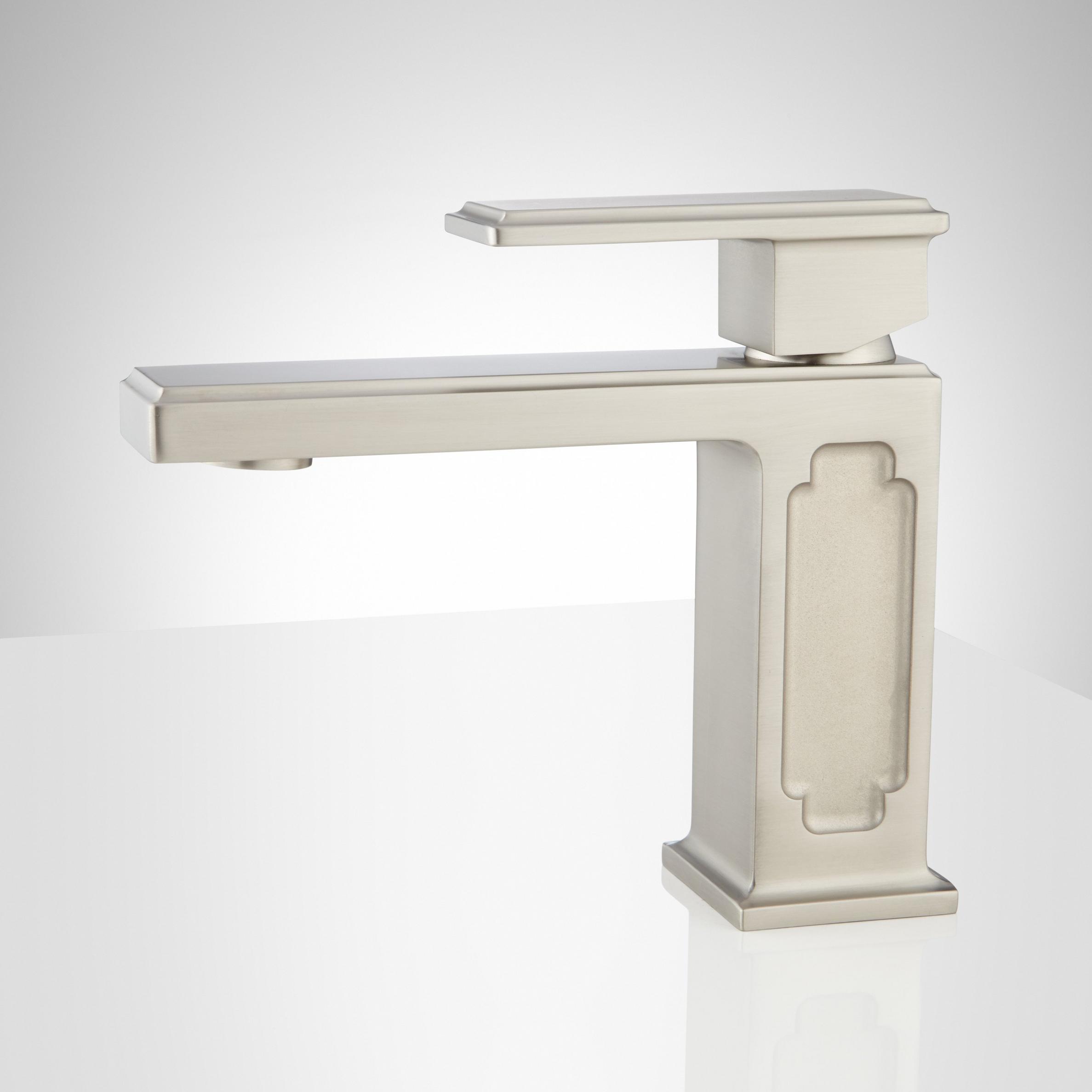 Ryle Single-Hole Bathroom Faucet - Overflow - Brushed Nickel ...