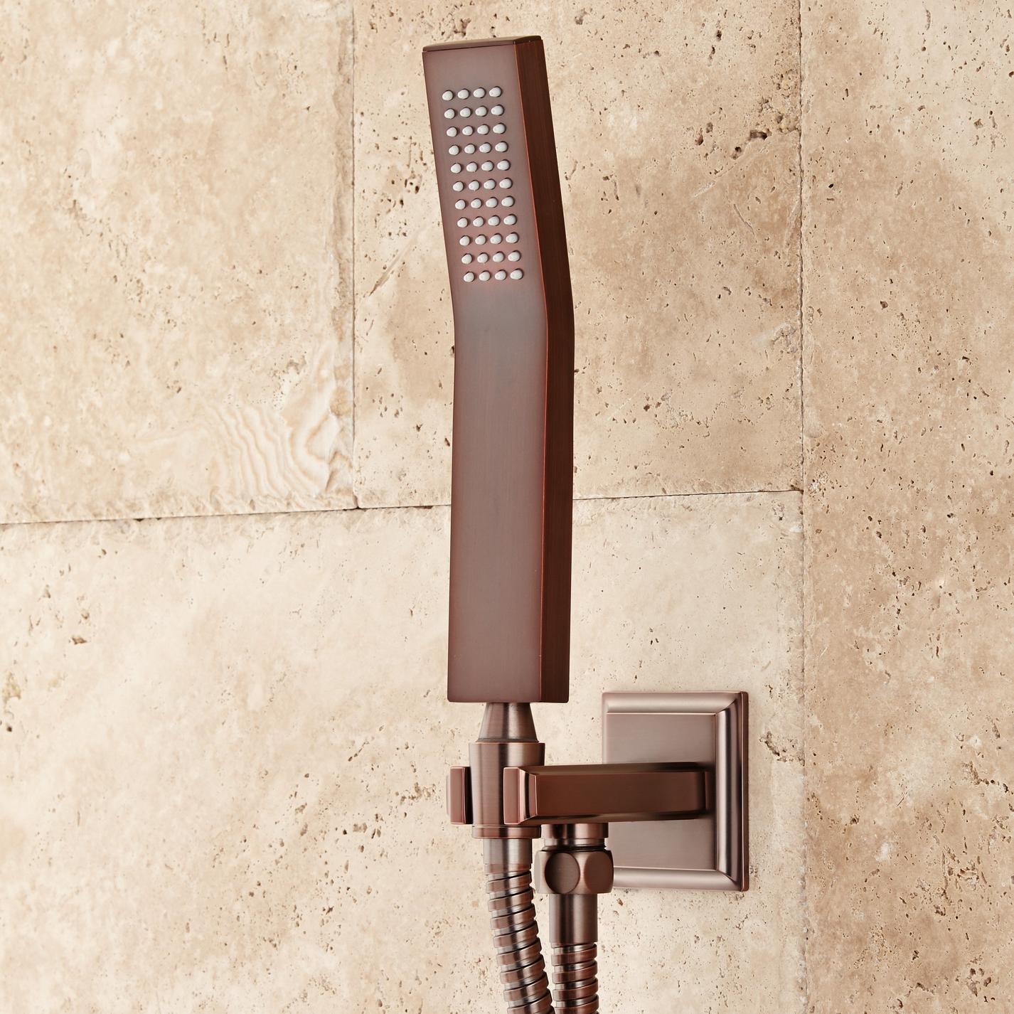 Ryle Thermostatic Shower System with Hand Shower and 3 Body Sprays ...