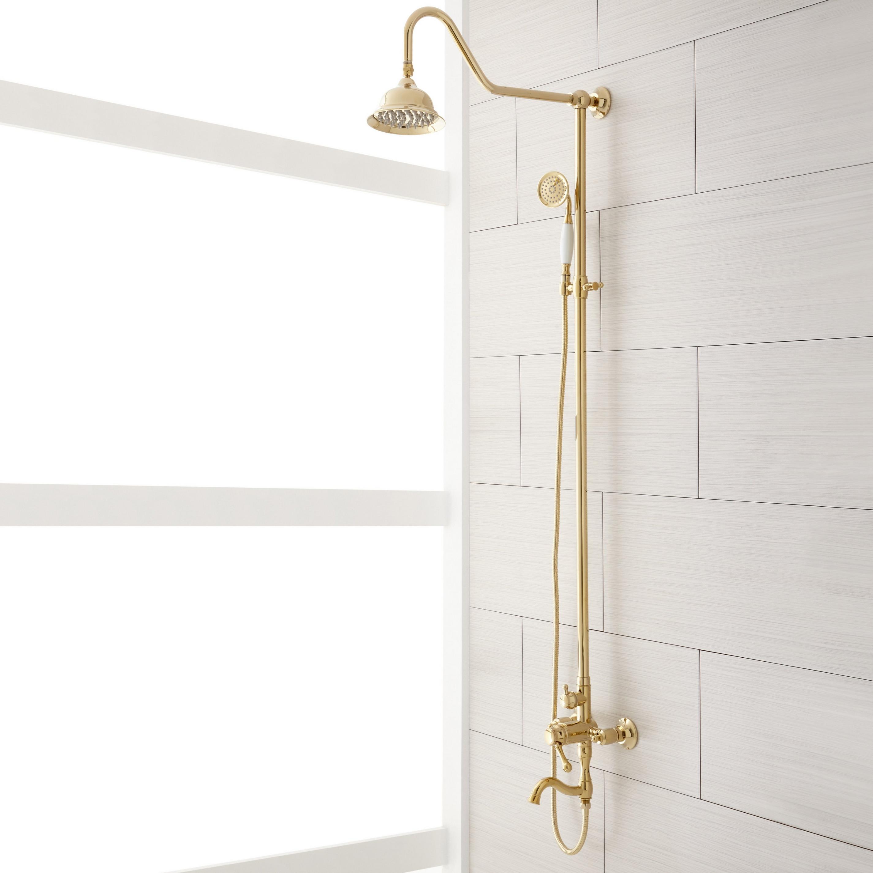 Dolwick Exposed Pipe Shower and Tub Faucet | Signature Hardware