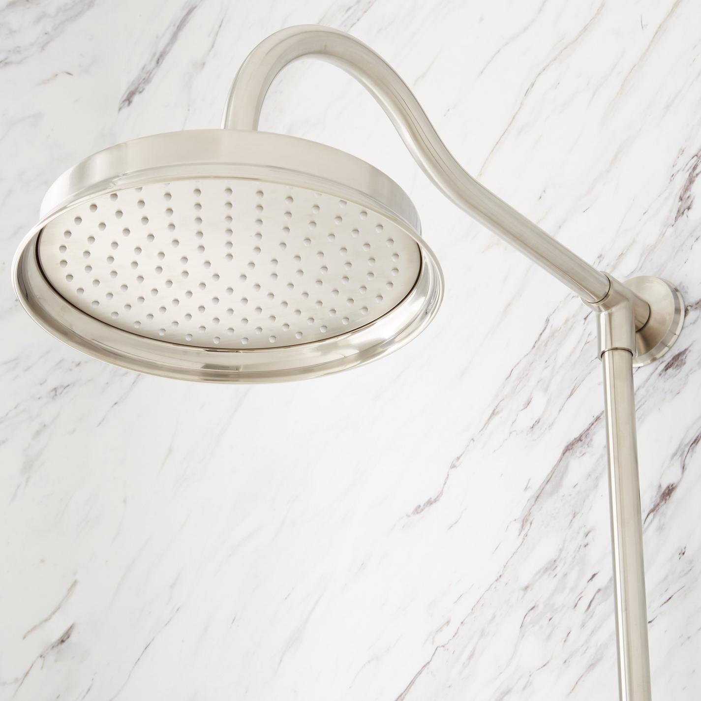 Cooper Thermostatic Exposed Pipe Shower with Hand Shower - Brushed ...