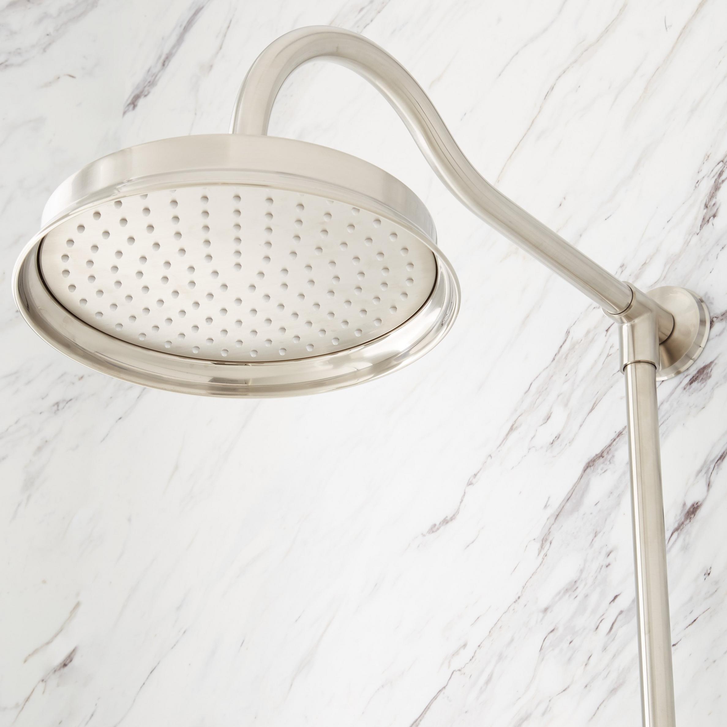 Cooper Thermostatic Exposed Pipe Shower with Hand Shower - Brushed ...