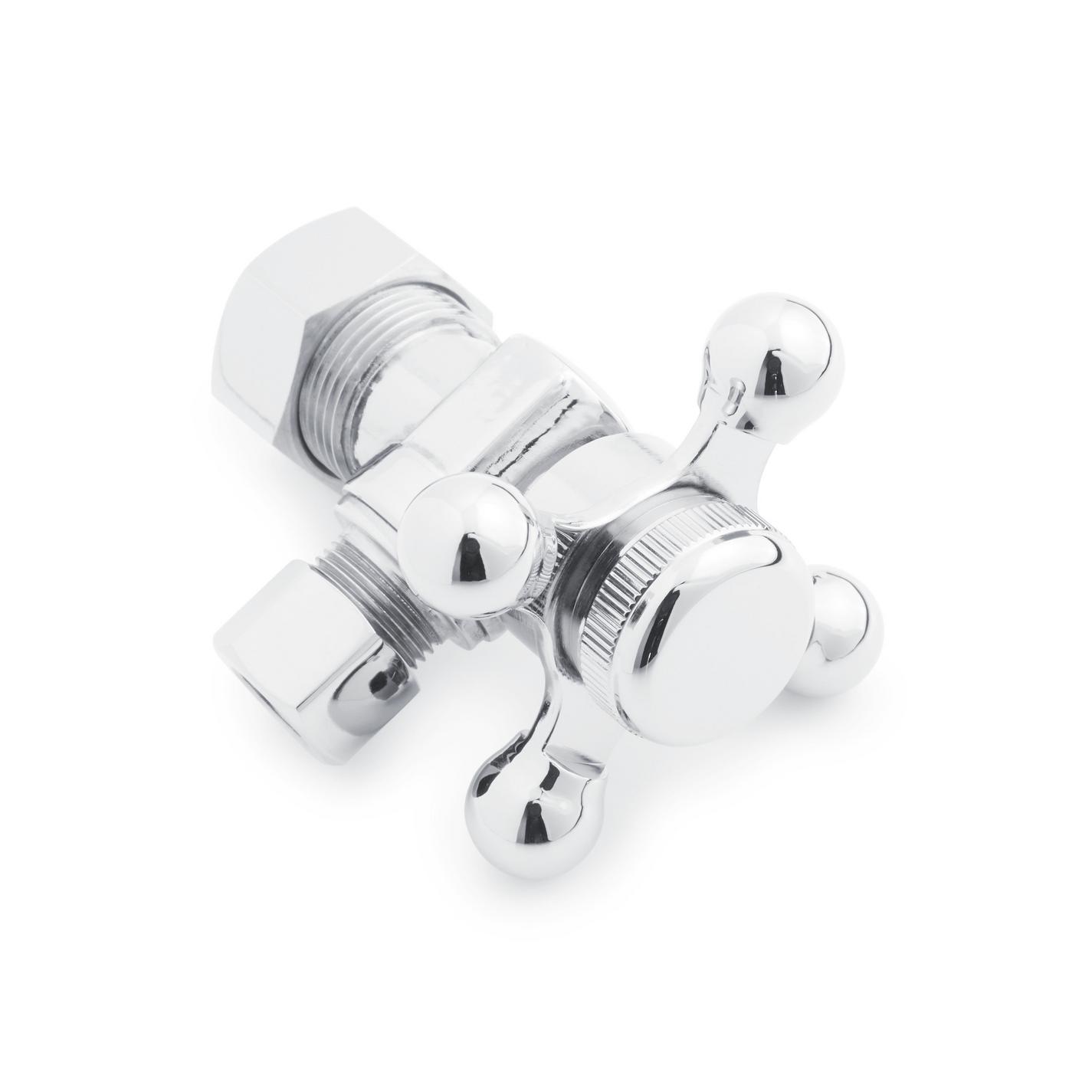 Cross Handle Angle Stop - 5/8" OD x 3/8" OD Compression | Signature ...