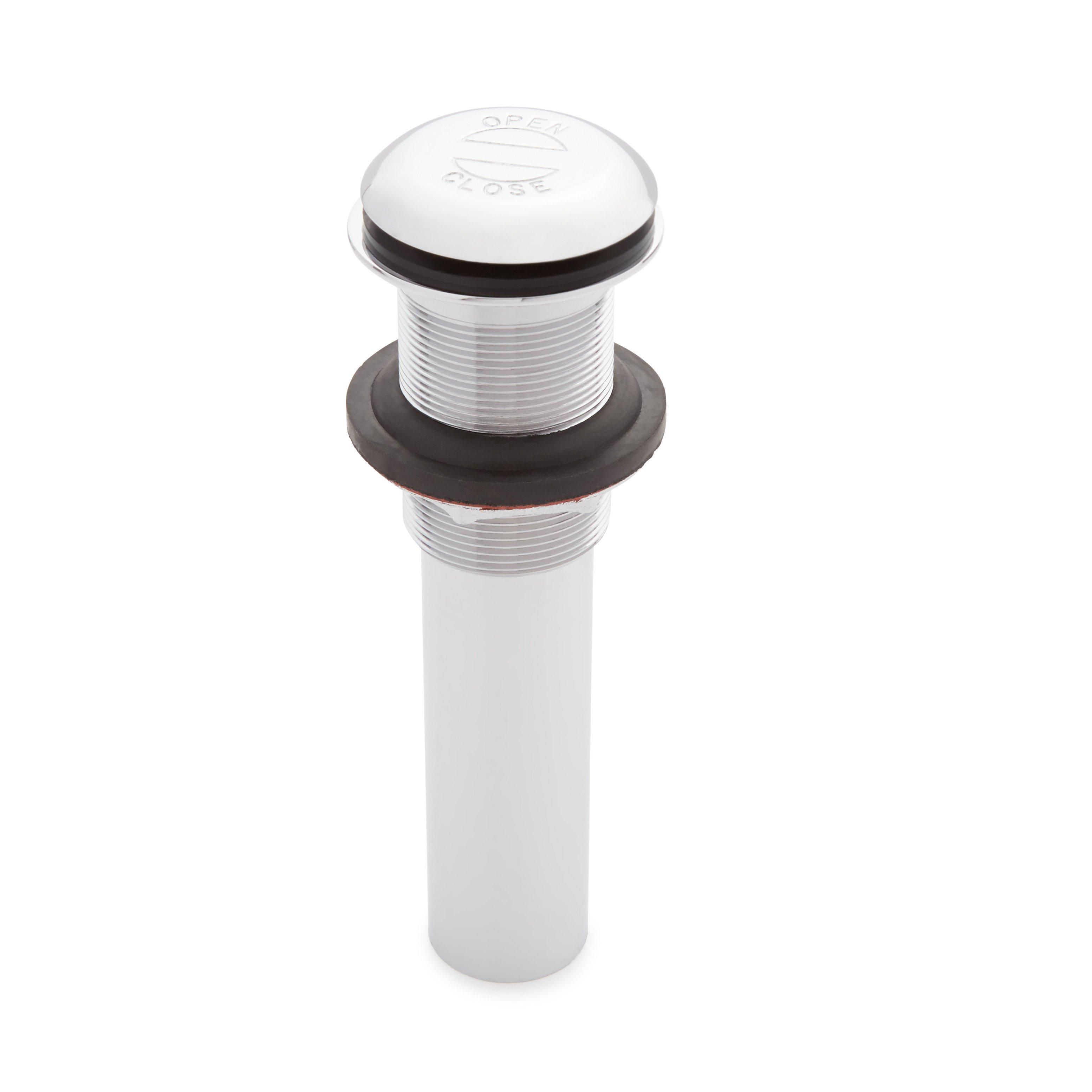 1-1/2" Flat Dome Pop-Up Bathroom Drain - Chrome | Signature Hardware