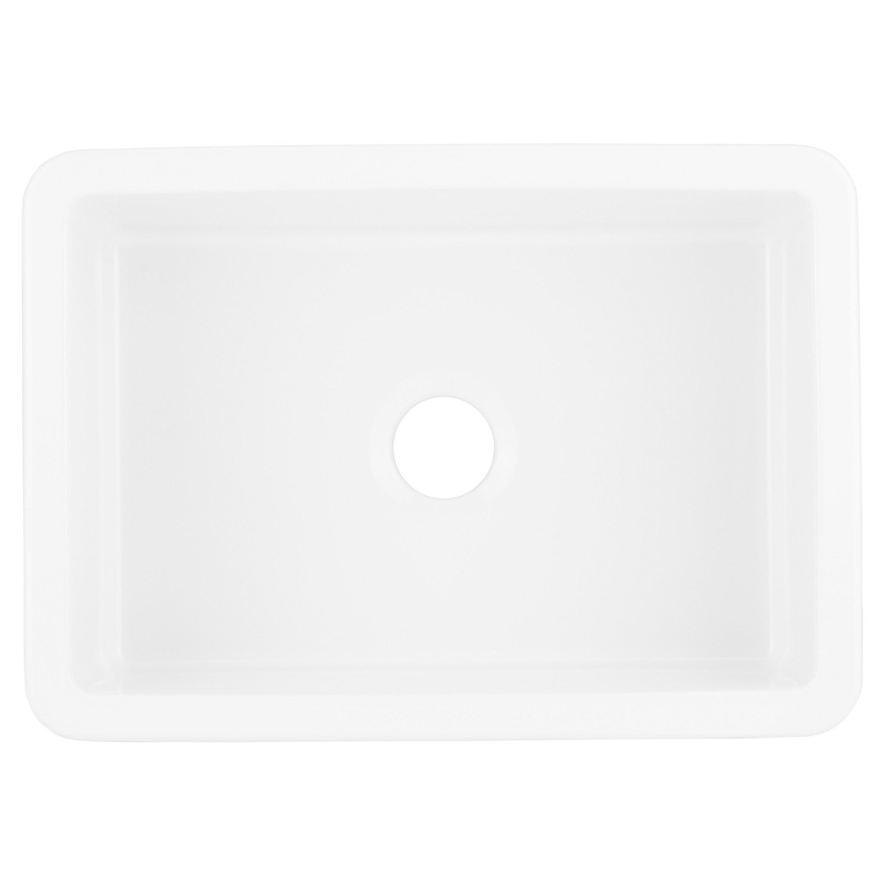 27" Derin Fireclay Dual-Mount Kitchen Sink - Drop-In or Undermount ...