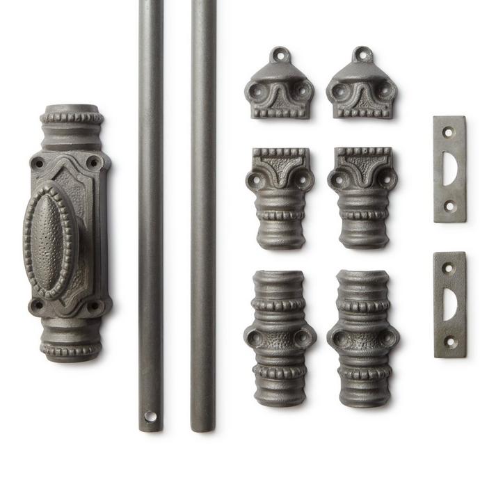 Temple Iron Cabinet Cremone Bolt - Antique Iron | Signature Hardware
