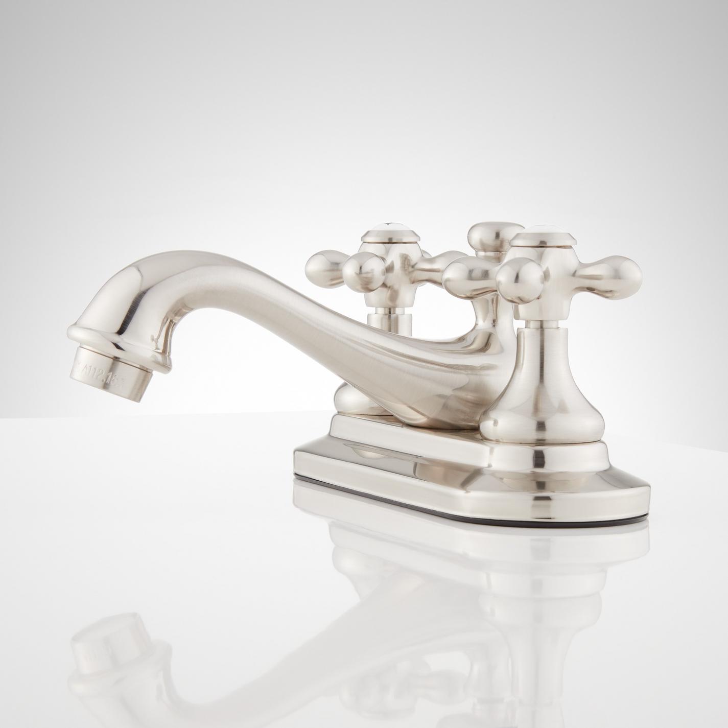 Teapot Centerset Bathroom Faucet - Cross Handles | Signature Hardware
