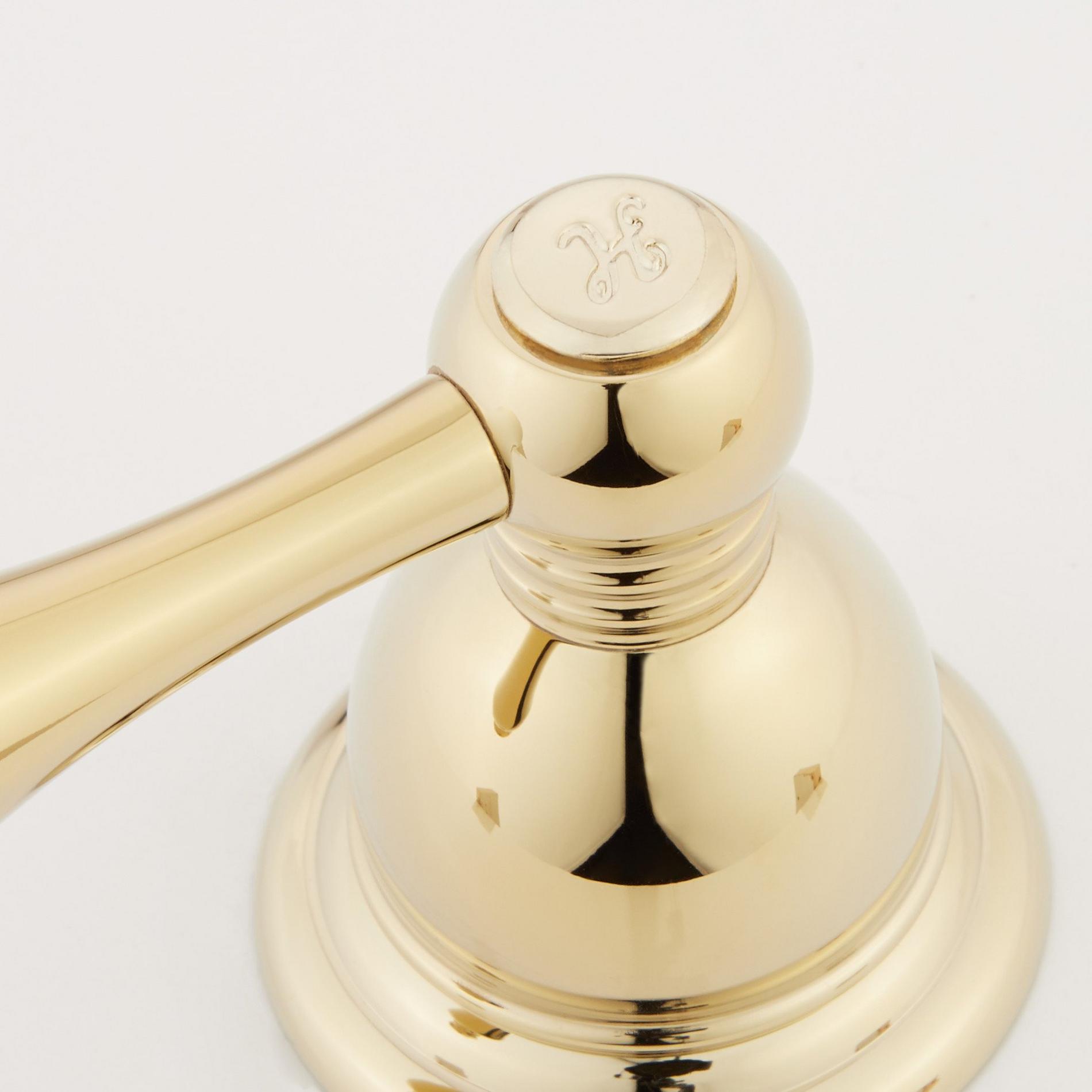 Enid Widespread Bathroom Faucet - Overflow - Polished Brass | Signature ...