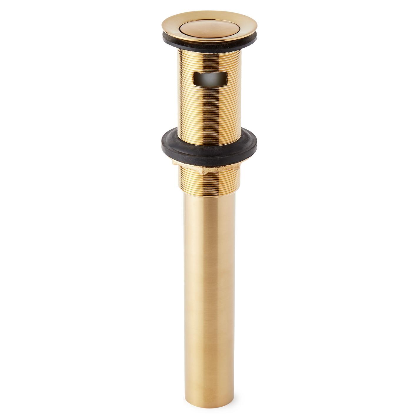 Extended Press Type Pop-Up Bathroom Drain - 1-1/2" | Signature Hardware