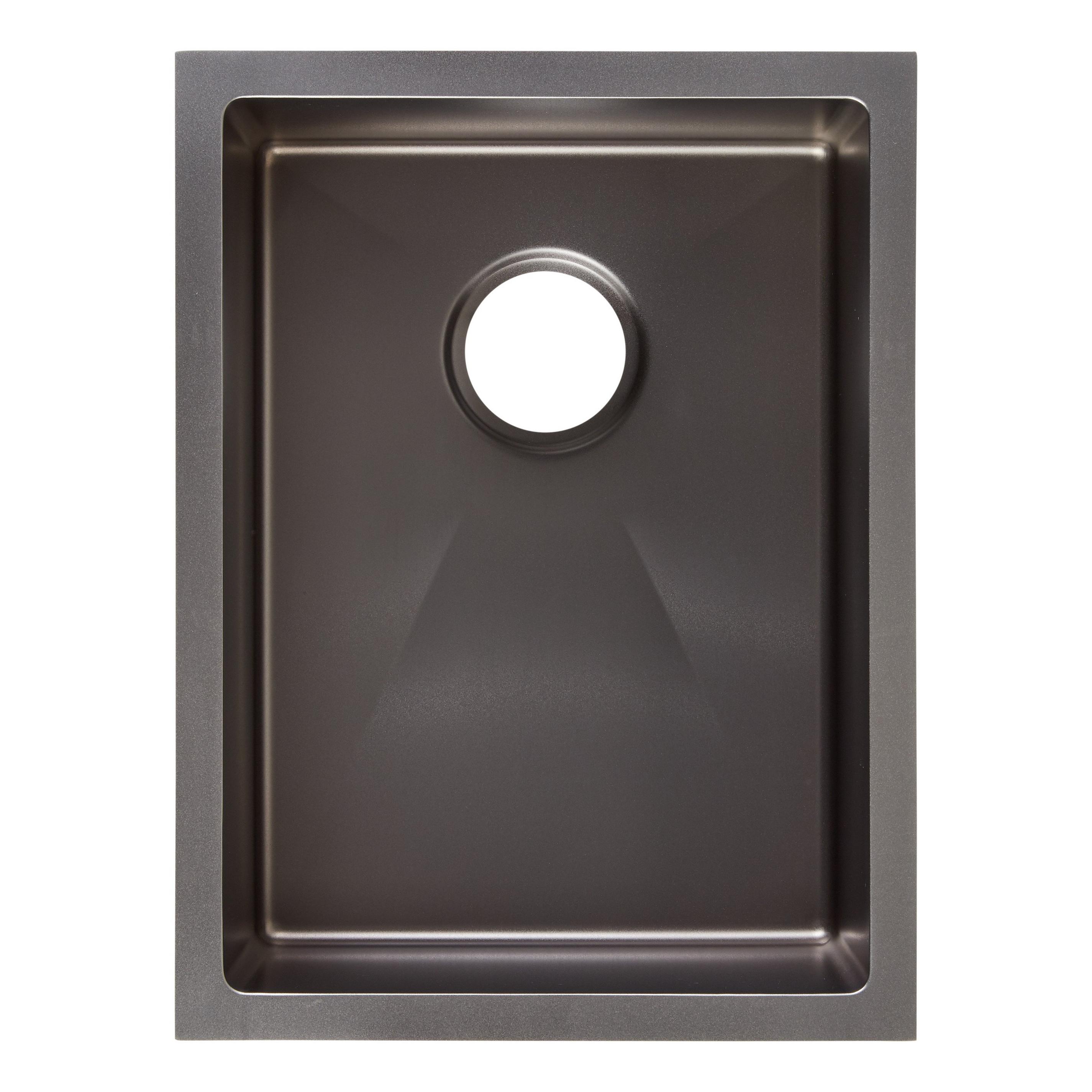 15" Atlas Stainless Steel Undermount Prep Sink - Gunmetal Black ...