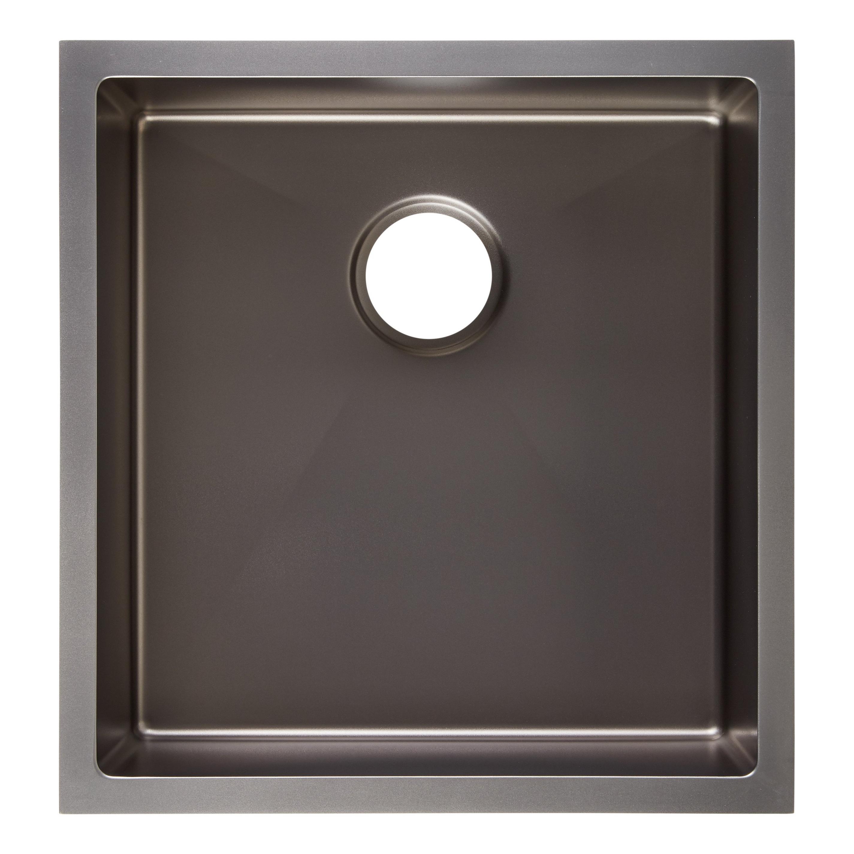 19" Atlas Stainless Steel Undermount Prep Sink - Gunmetal Black ...