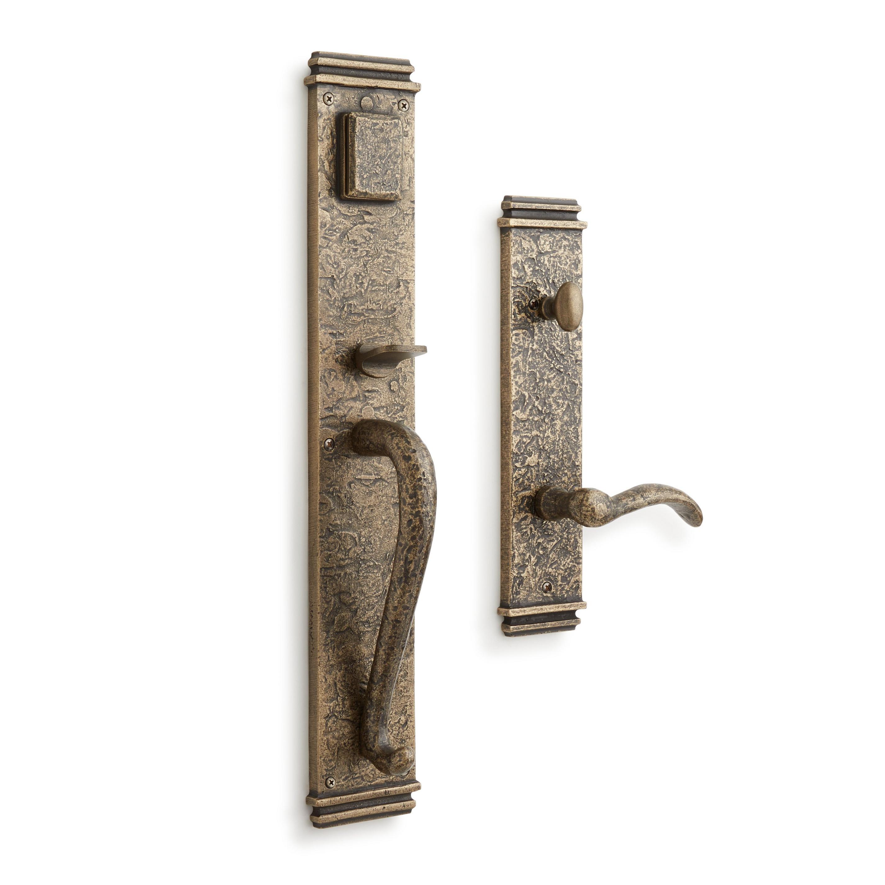 Griggs Solid Brass Entrance Door Set with Lever Handle - Left Hand ...