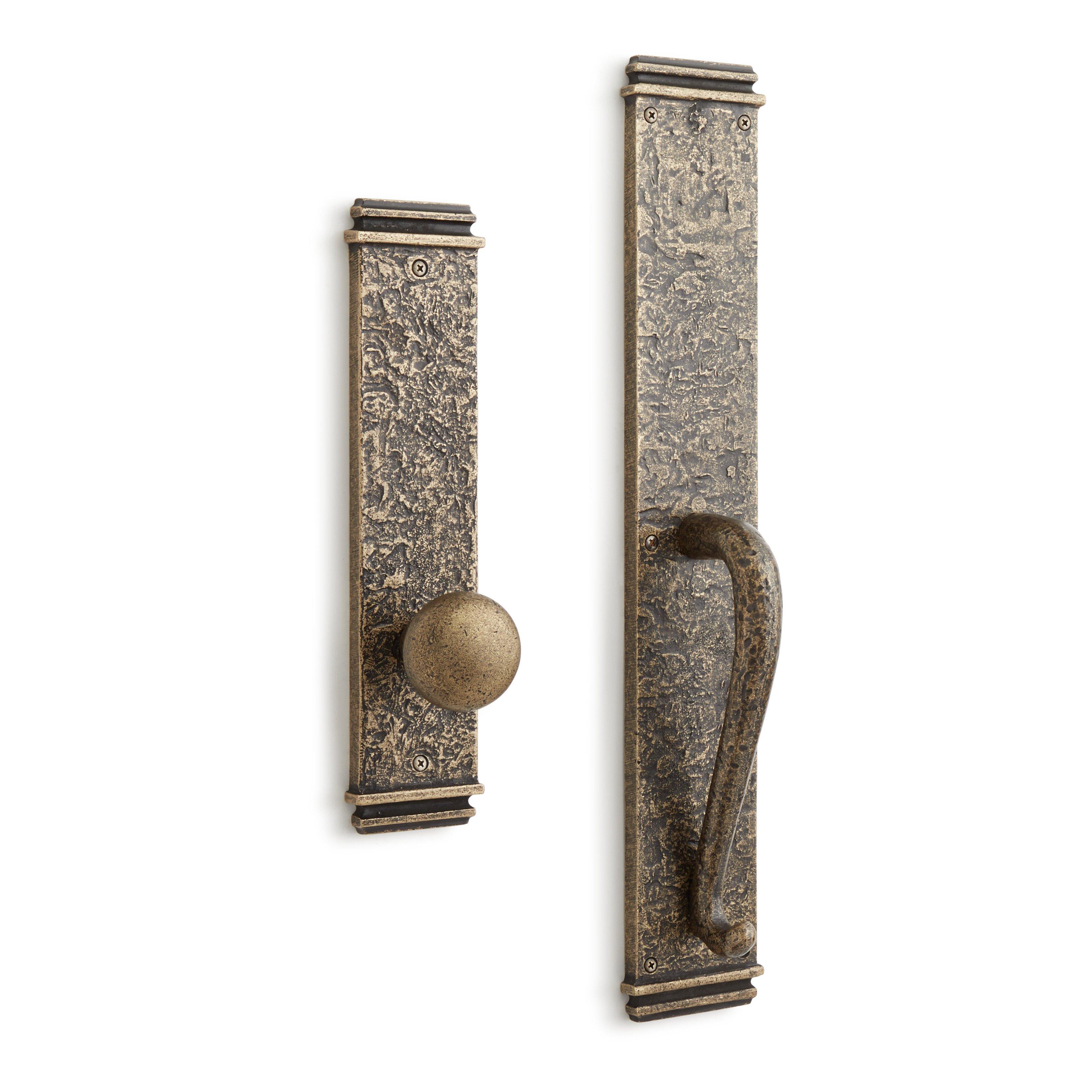 Griggs Solid Brass Entrance Door Set with Round Knob - Dummy ...