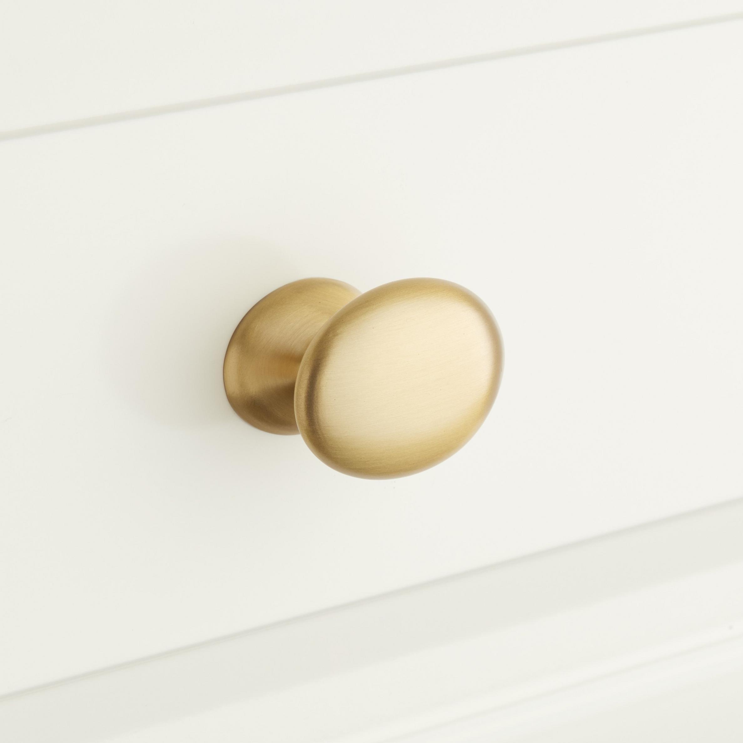 Rennes Solid Brass Oval Cabinet Knob | Signature Hardware