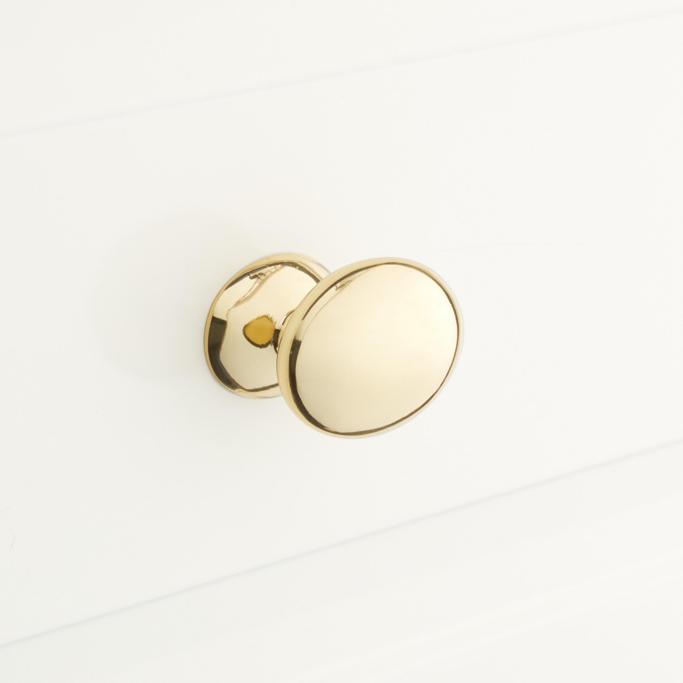 Rennes Solid Brass Oval Cabinet Knob | Signature Hardware