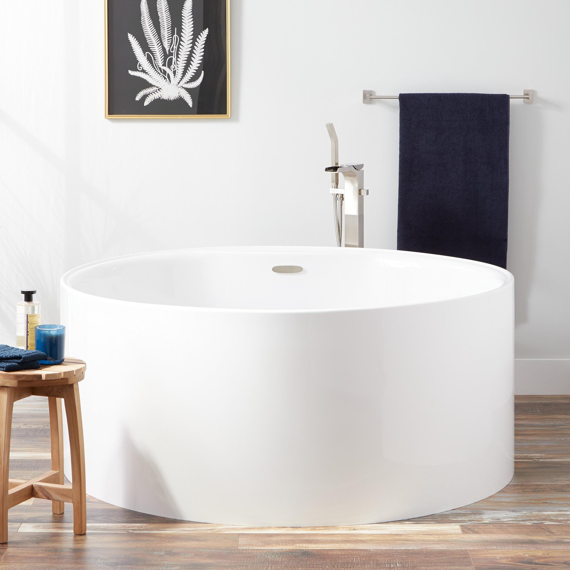 56" Cathleen Acrylic Freestanding Tub - Trim | Signature Hardware