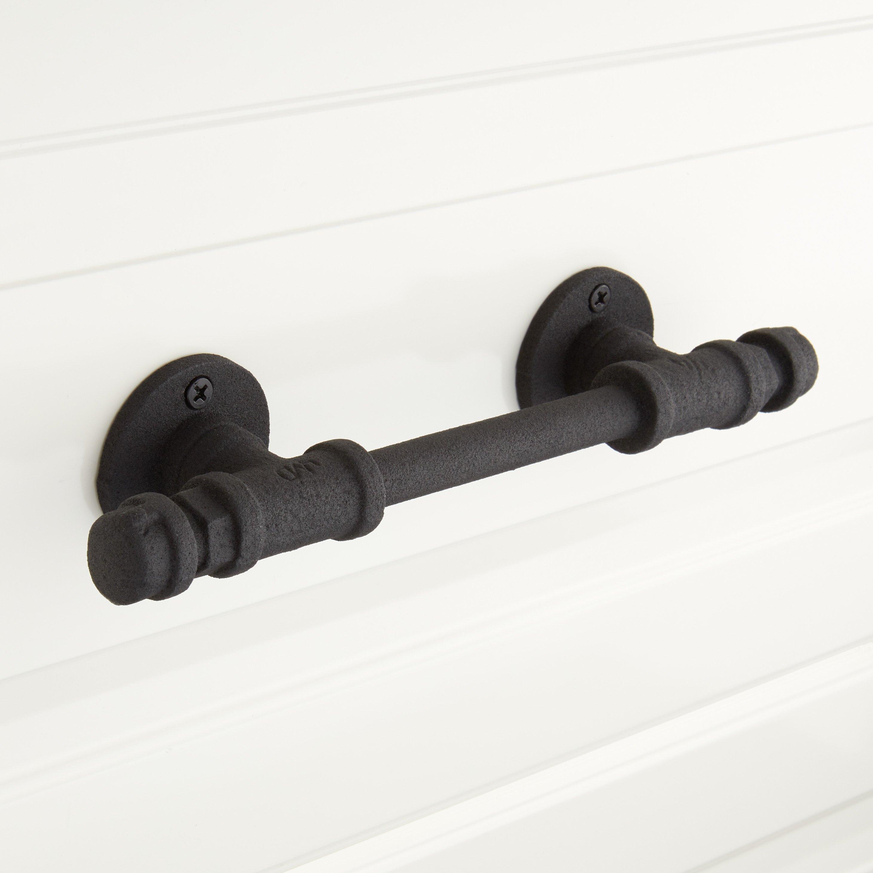Keating Iron Pipe Cabinet Pull - Black Powder Coat | Signature Hardware