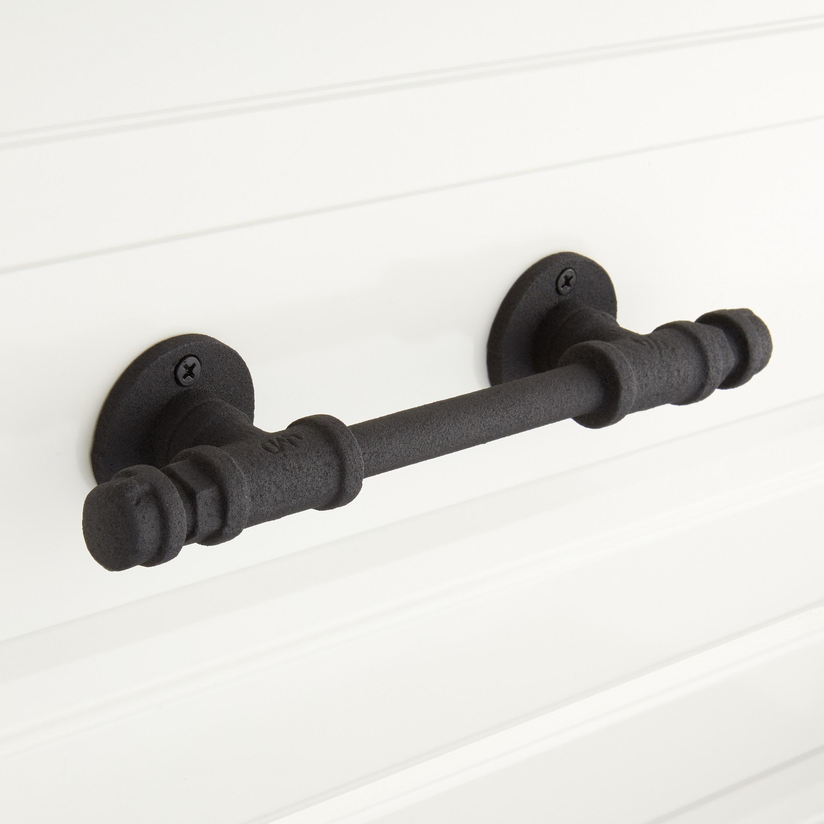 Keating Iron Pipe Cabinet Pull - Black Powder Coat | Signature Hardware