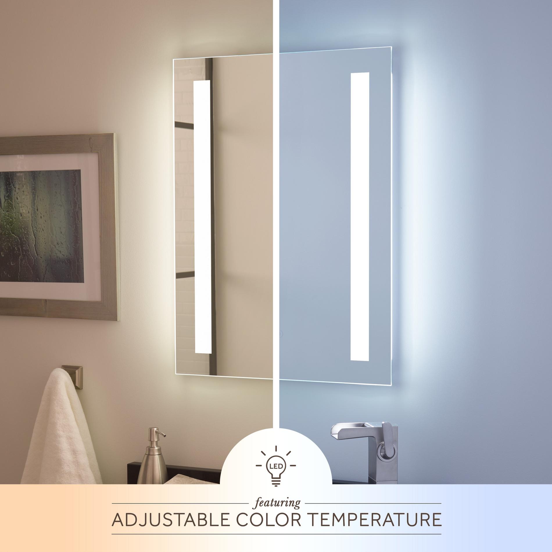 Curie Lighted Mirror with Tunable LED | Signature Hardware