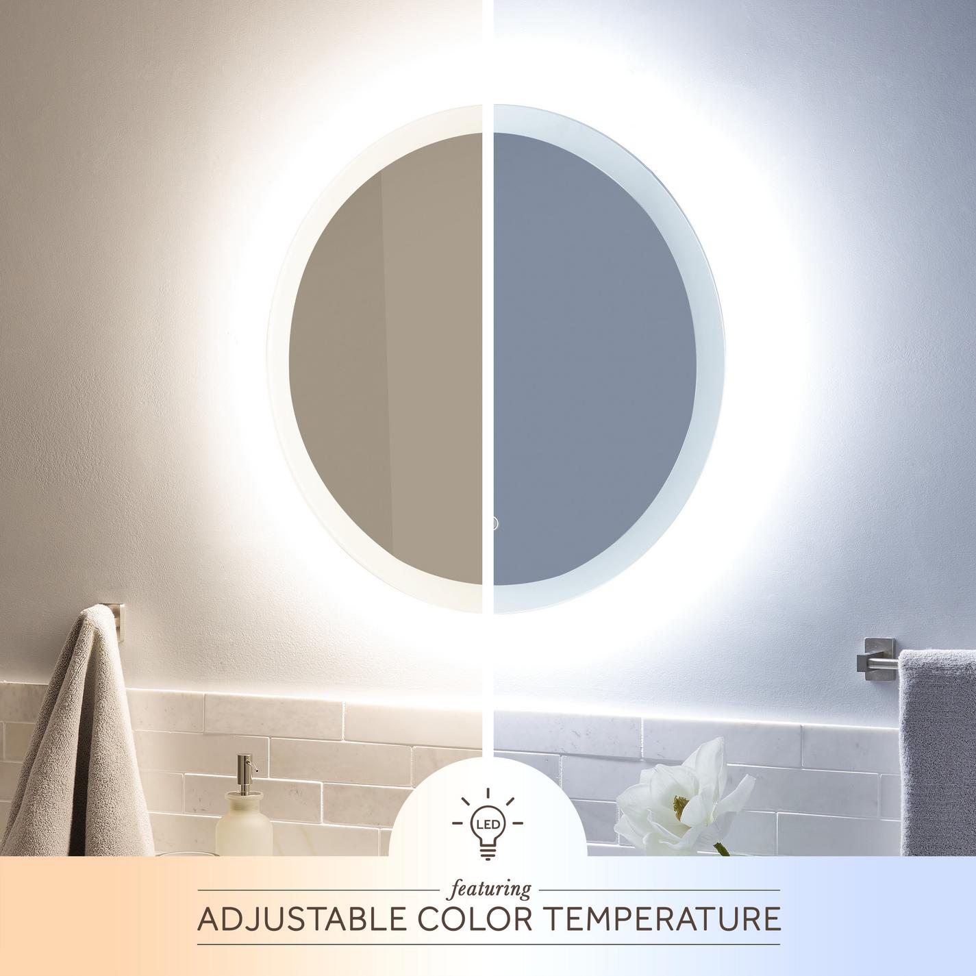 Morse Round Lighted Mirror with Tunable LED | Signature Hardware