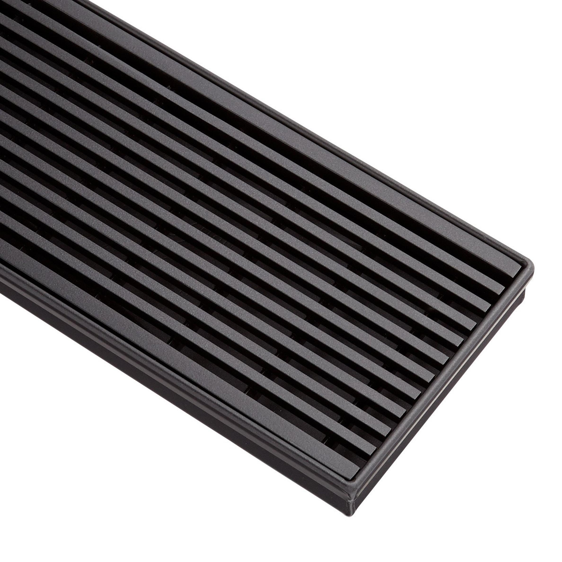 32" Carmen Linear Shower Drain - with Drain Flange - Matte Black ...