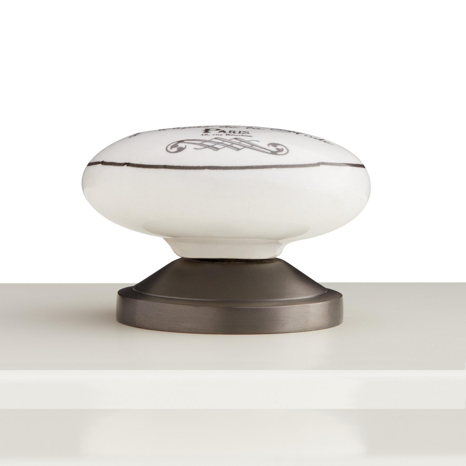 French Cafe Round Porcelain Cabinet Knob | Signature Hardware