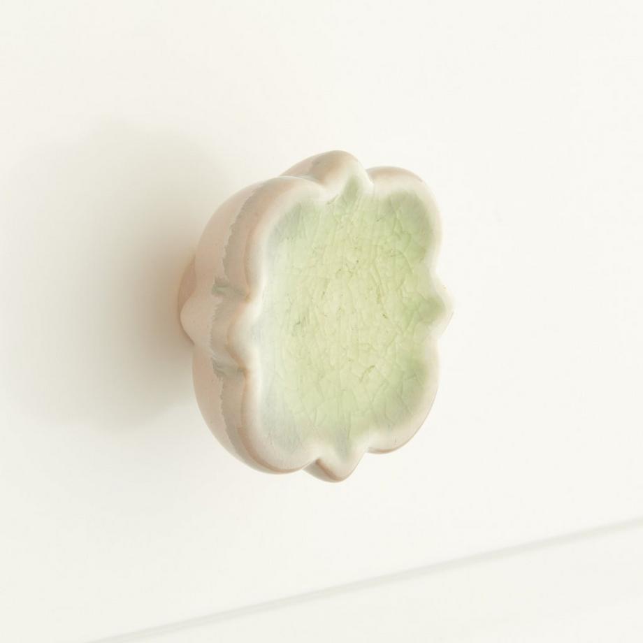 1-1/4" Jarek Square Cabinet Knob - White Marble/Satin Brass | Signature ...