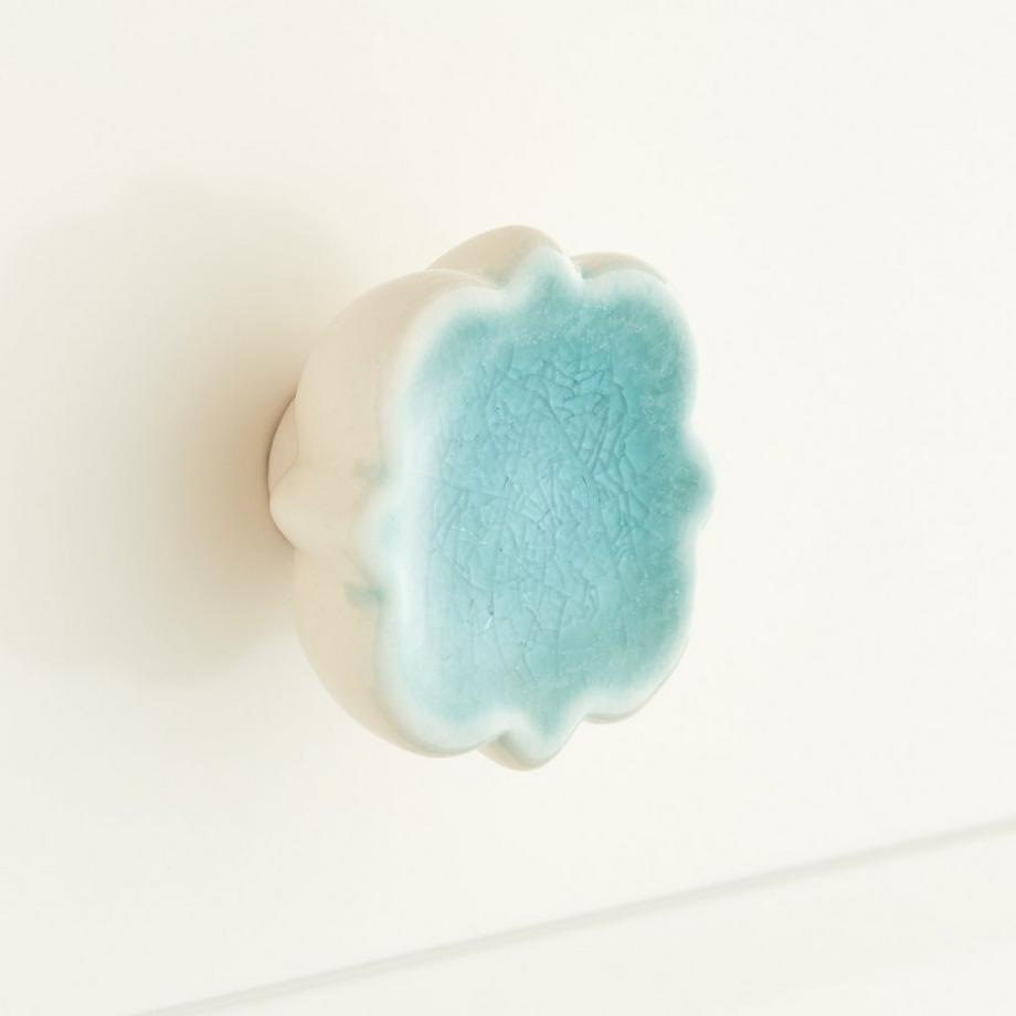 1-1/4" Jarek Square Cabinet Knob - White Marble/Satin Brass | Signature ...