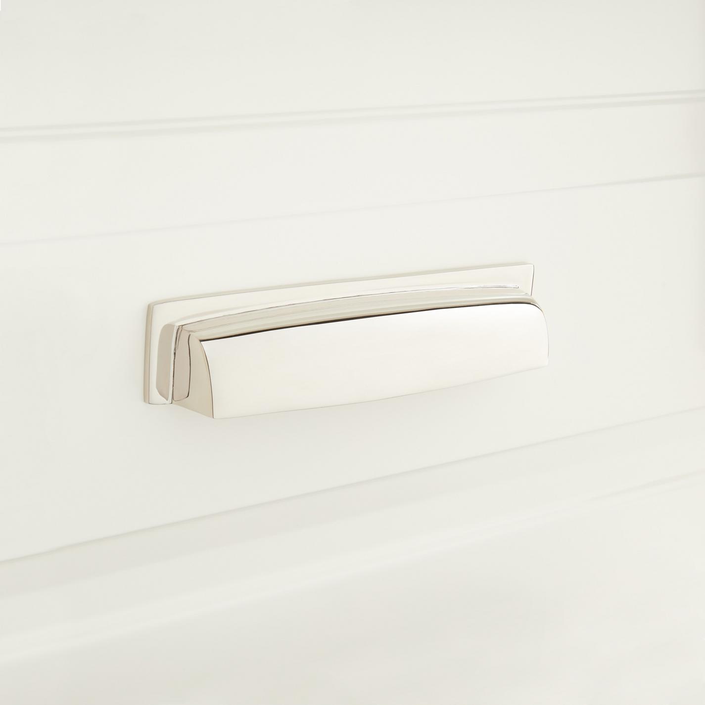 Edvard Solid Brass Rectangular Cup Pull | Signature Hardware