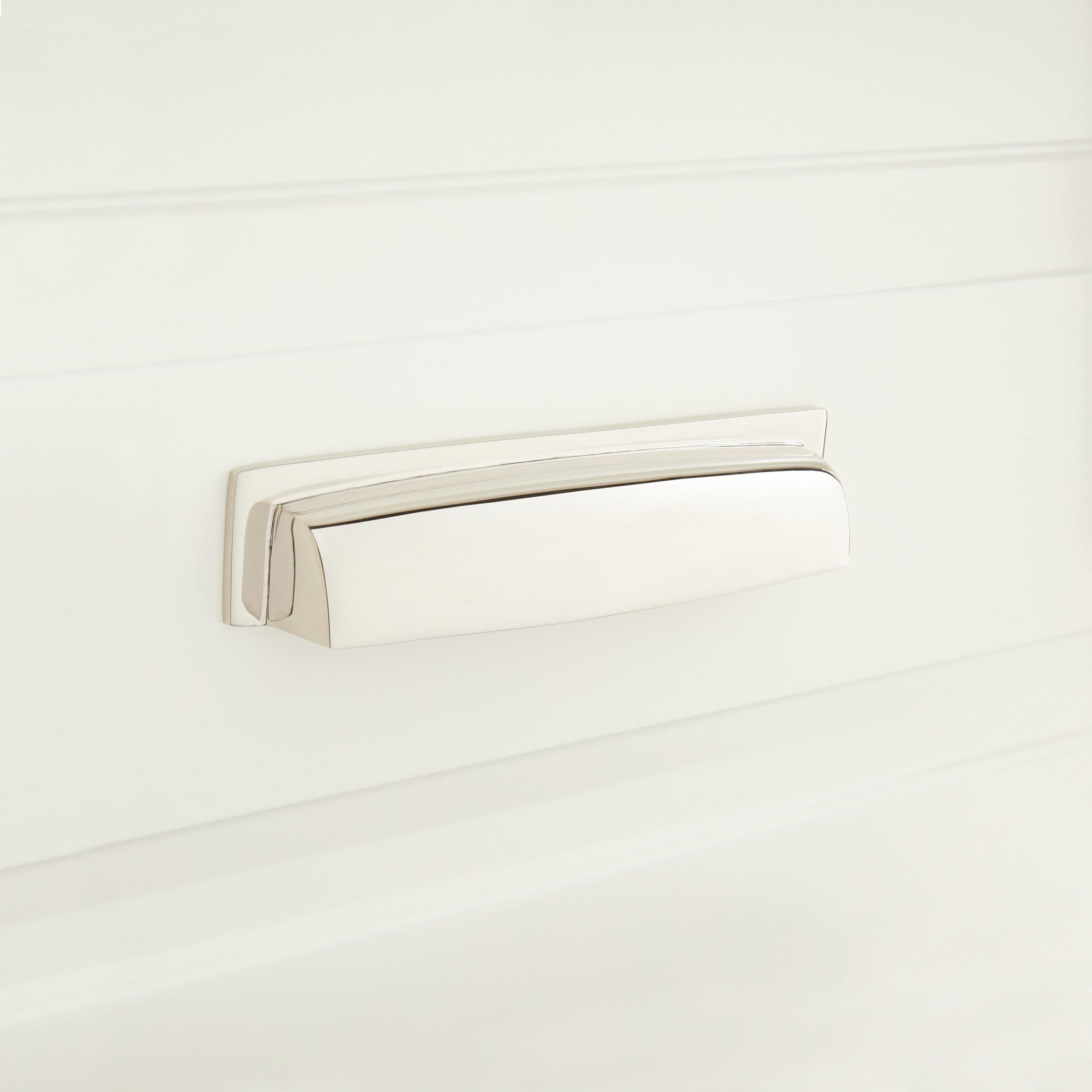 Edvard Solid Brass Rectangular Cup Pull | Signature Hardware