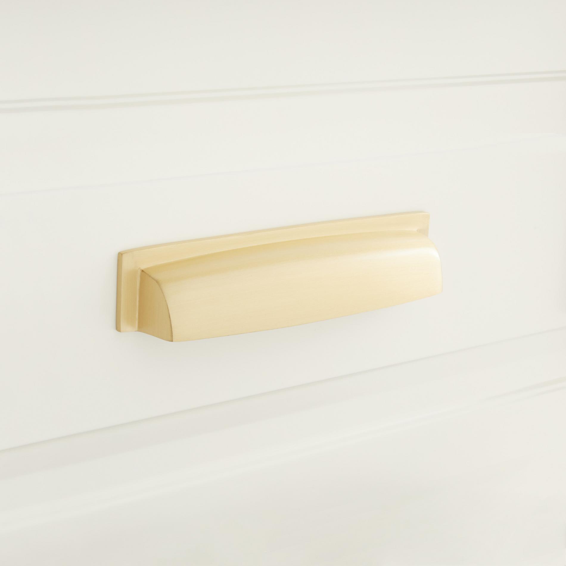 Edvard Solid Brass Rectangular Cup Pull | Signature Hardware