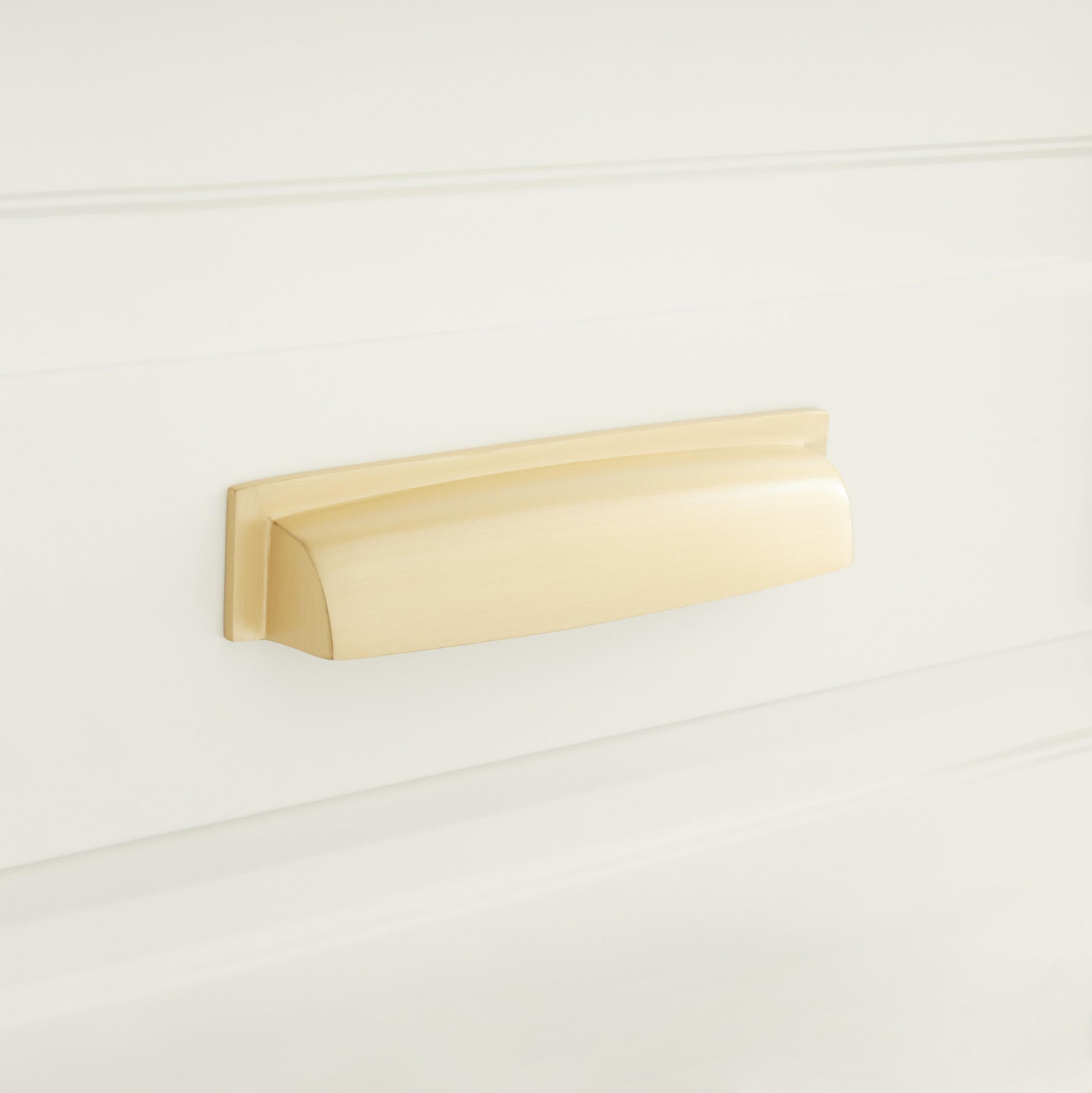 Edvard Solid Brass Rectangular Cup Pull | Signature Hardware