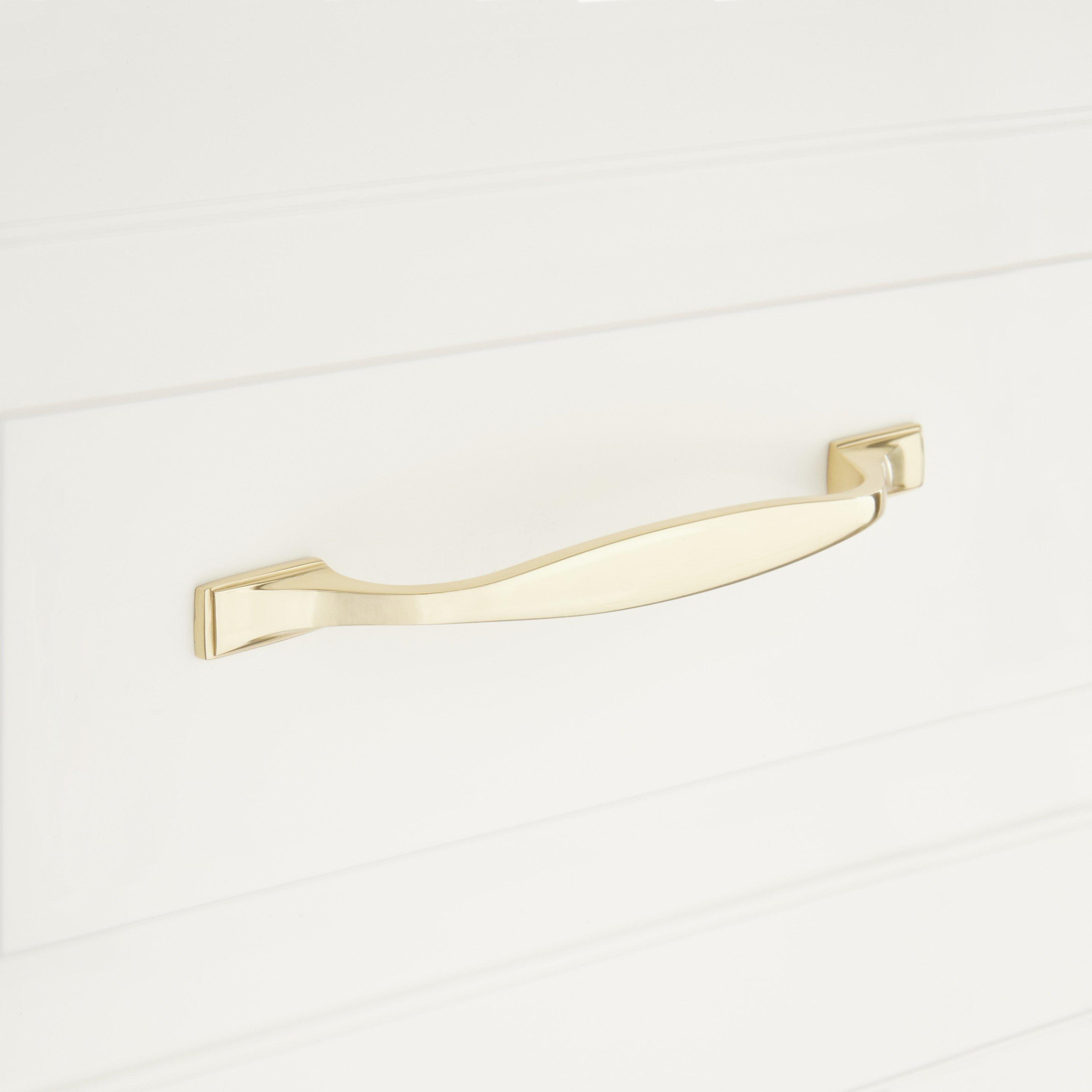 5" Kemling Solid Brass Cabinet Pull - Polished Brass | Signature Hardware