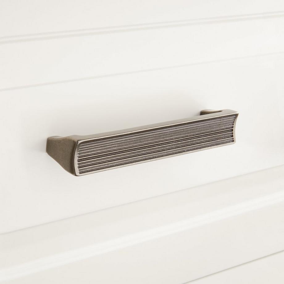 5" Sayler Two Tone Brass Cabinet Pull - Polished Brass/Black ...