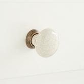 Broward Crackled Ceramic Round Cabinet Knob | Signature Hardware