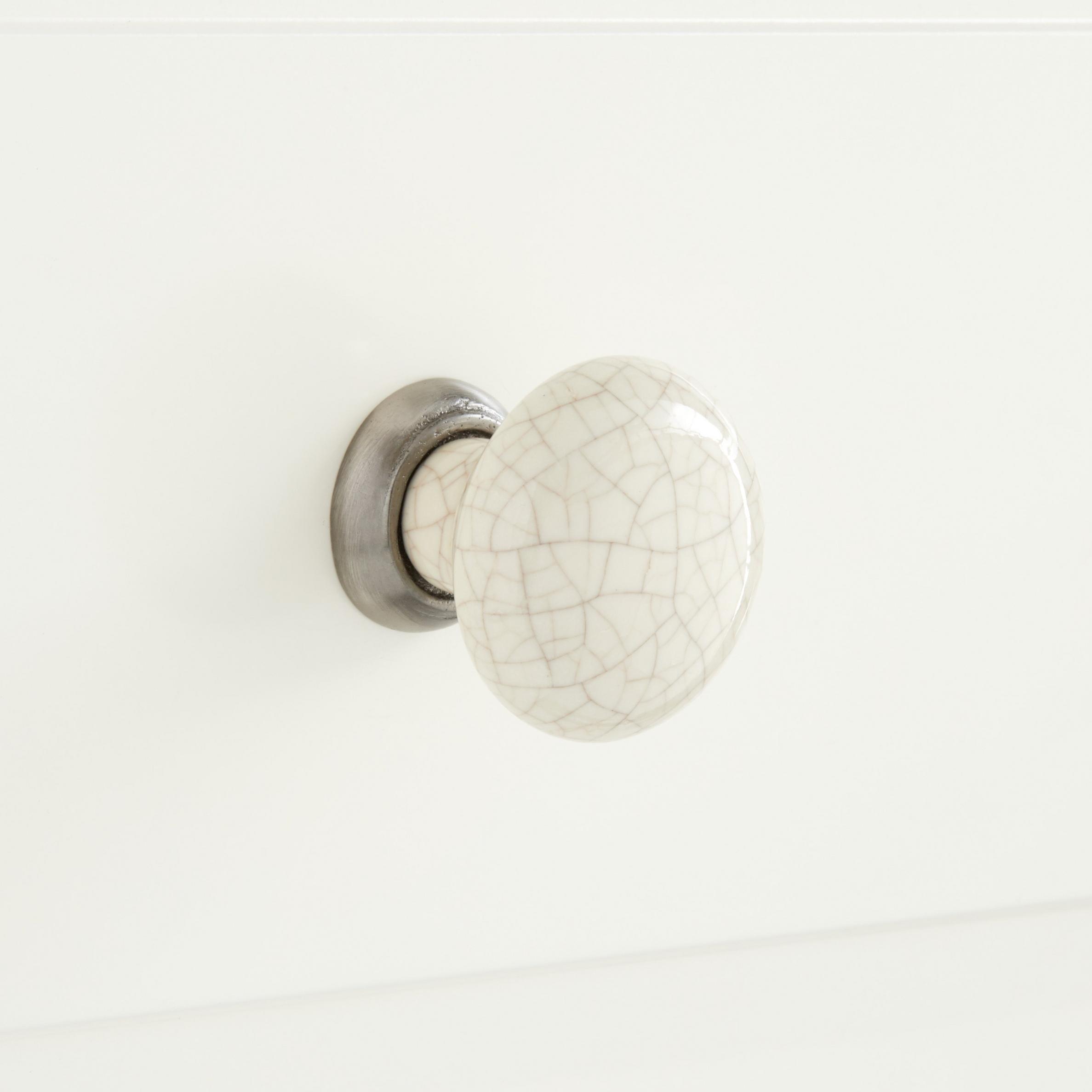 Broward Crackled Ceramic Round Cabinet Knob | Signature Hardware