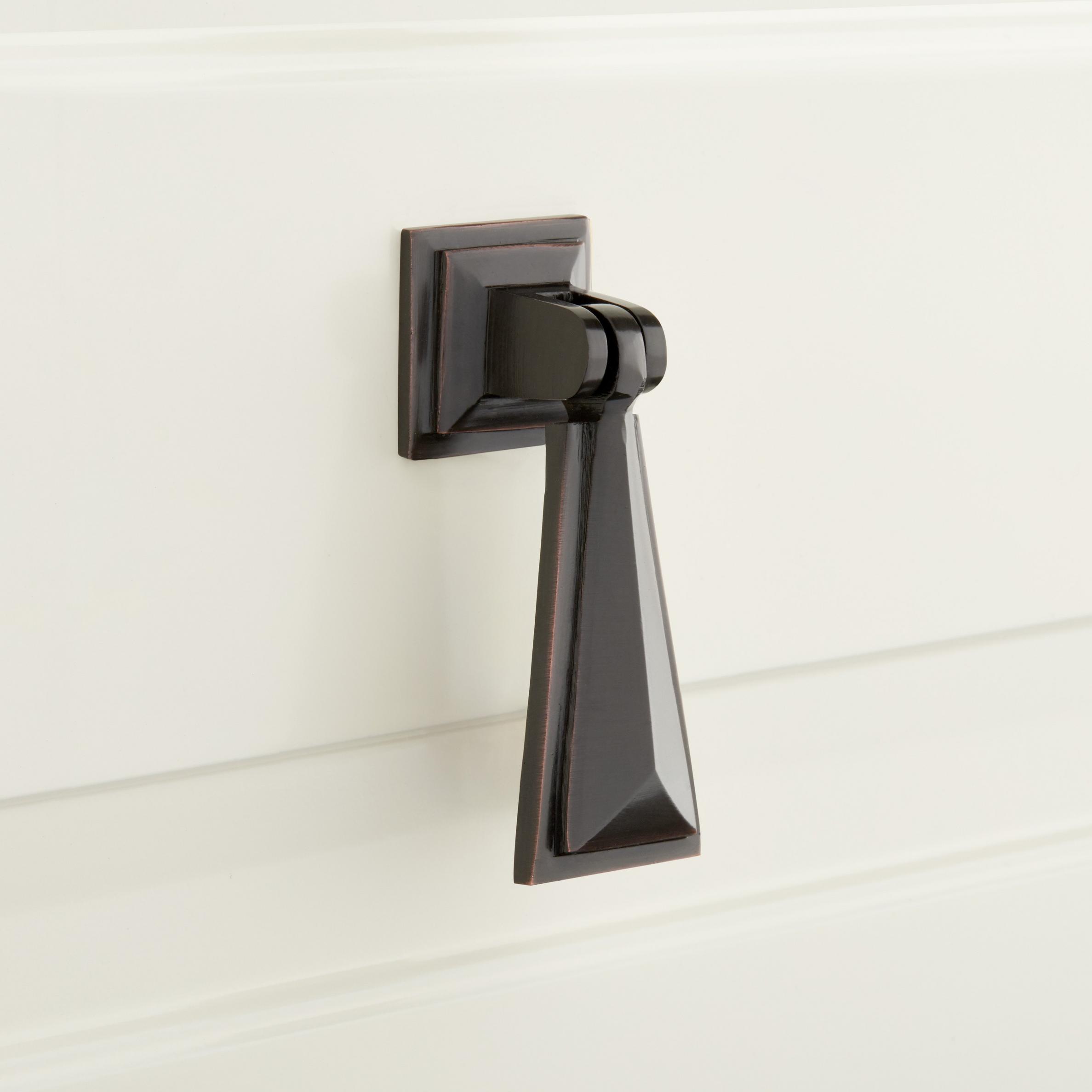 Bresnick Bronze Drop-Handle Pendant Pull - Dark Bronze | Signature Hardware