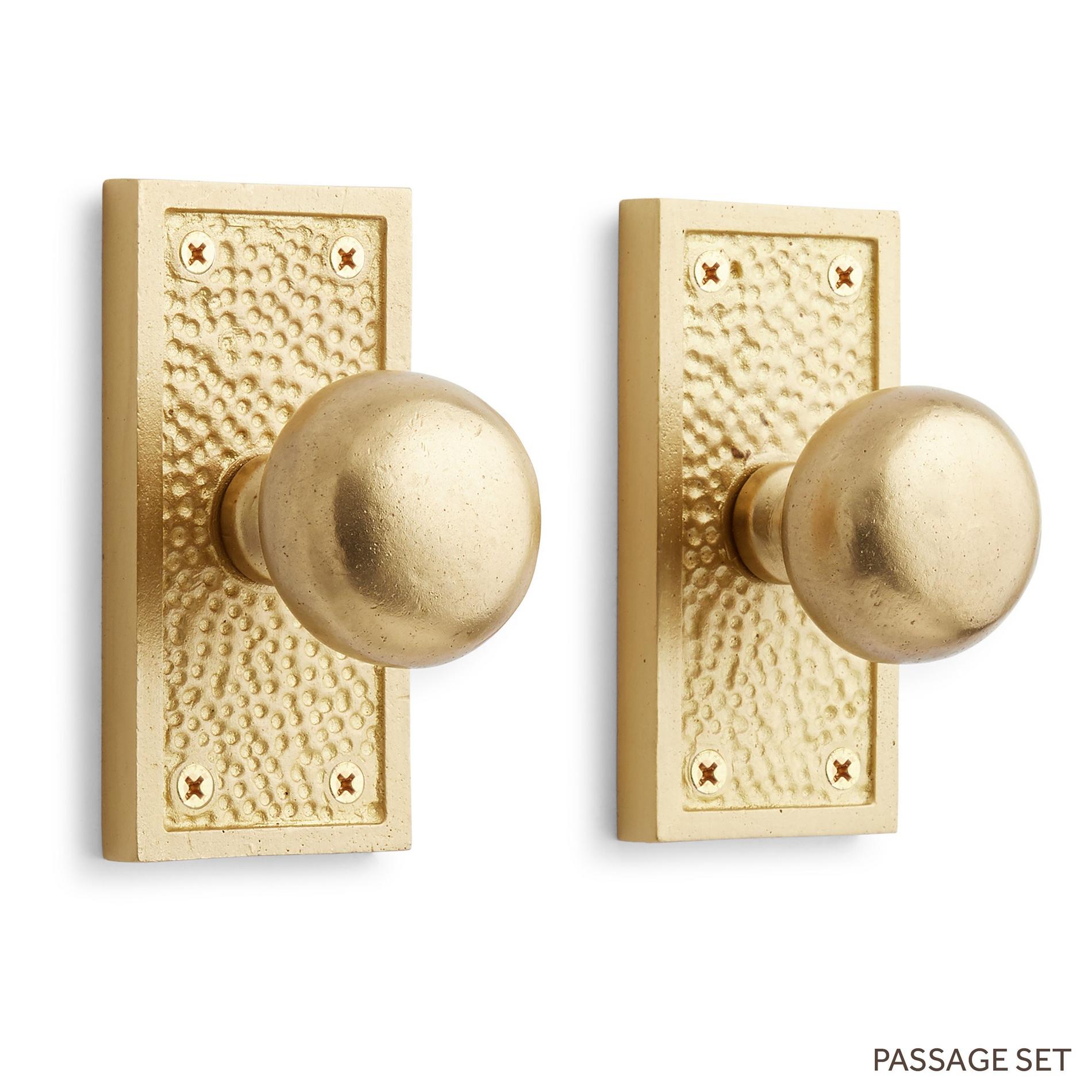 Traeger Solid Brass Interior Door Set - Knob - Passage | Signature Hardware