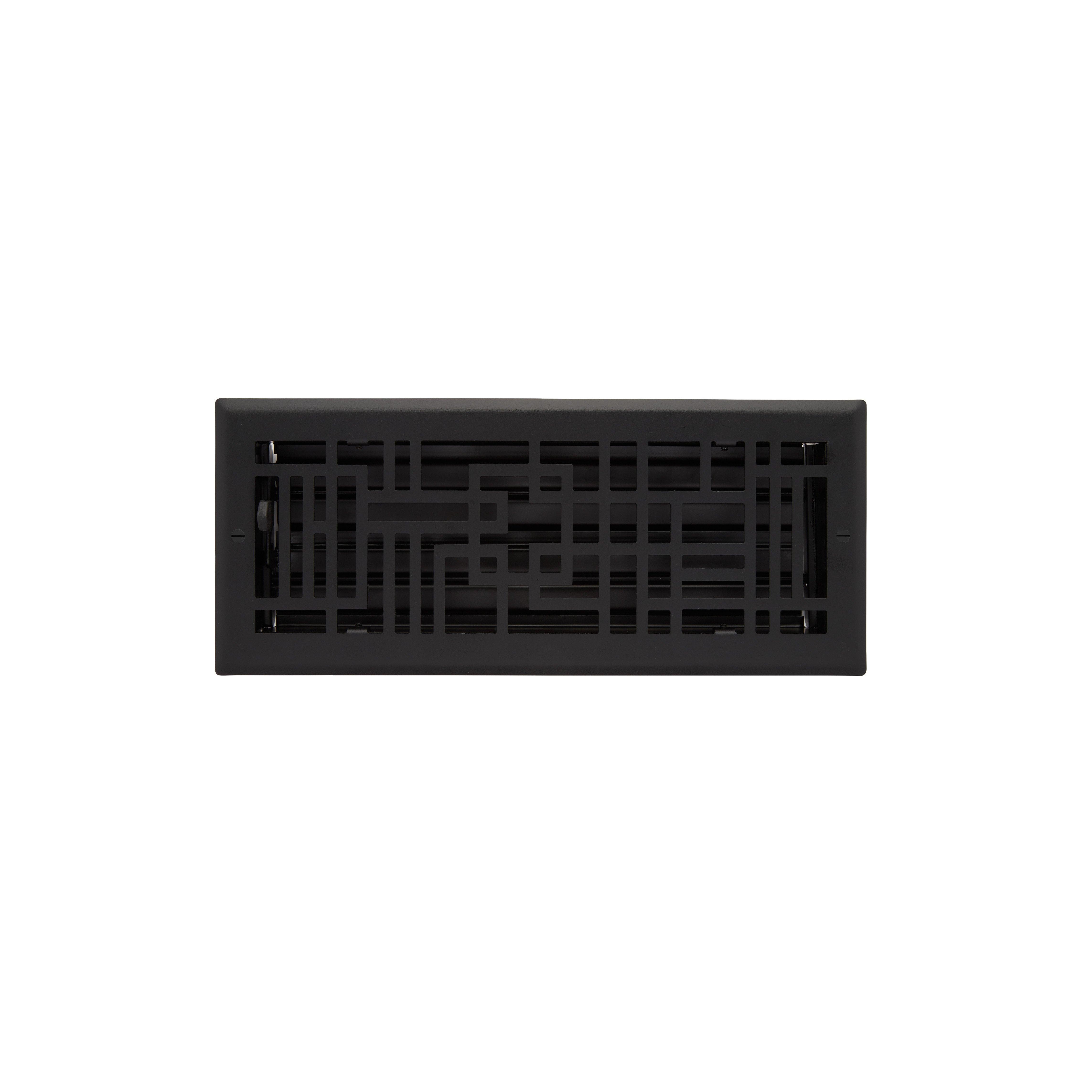 Baer Steel Wall Register - Black - 4" x 10" (5-1/4" x 11-3/8" Overall ...