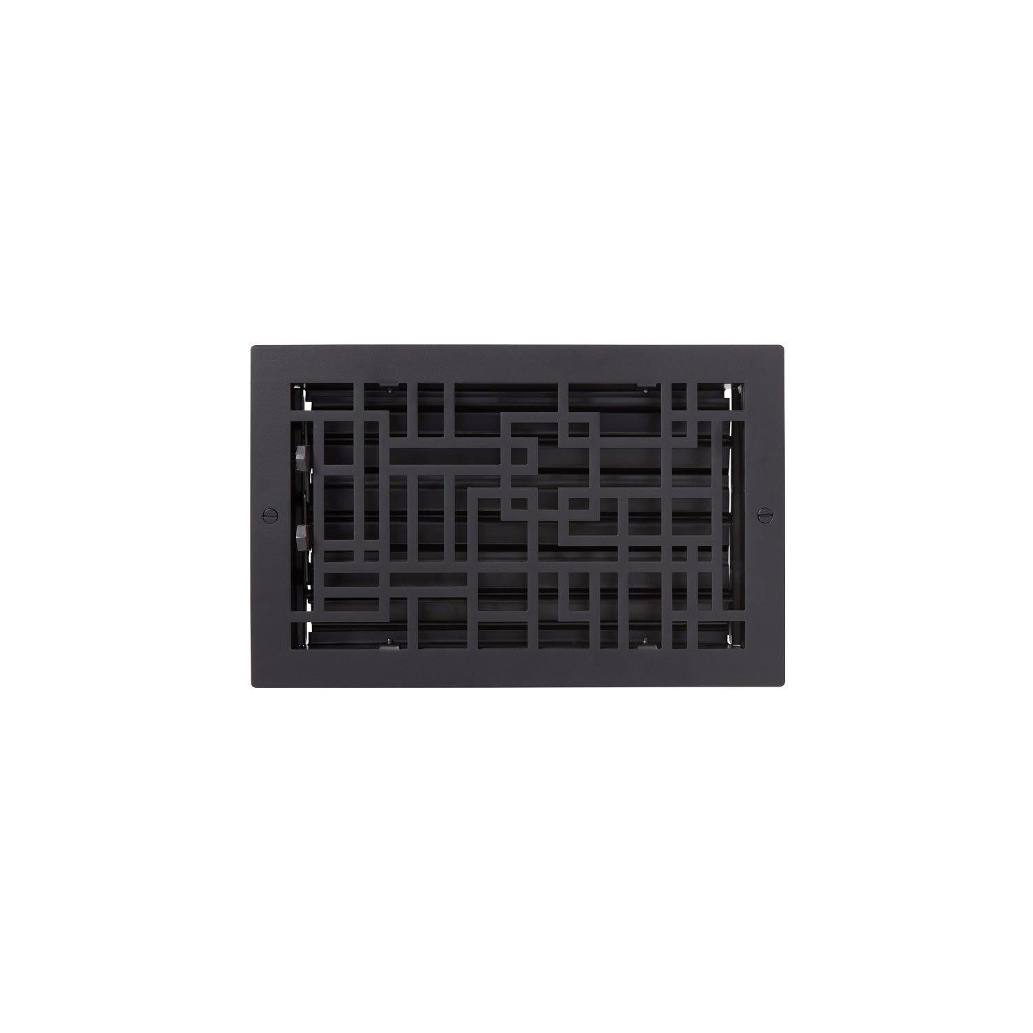 Baer Steel Wall Register - Black - 6" x 10" (7-1/4" x 11-3/8" Overall ...