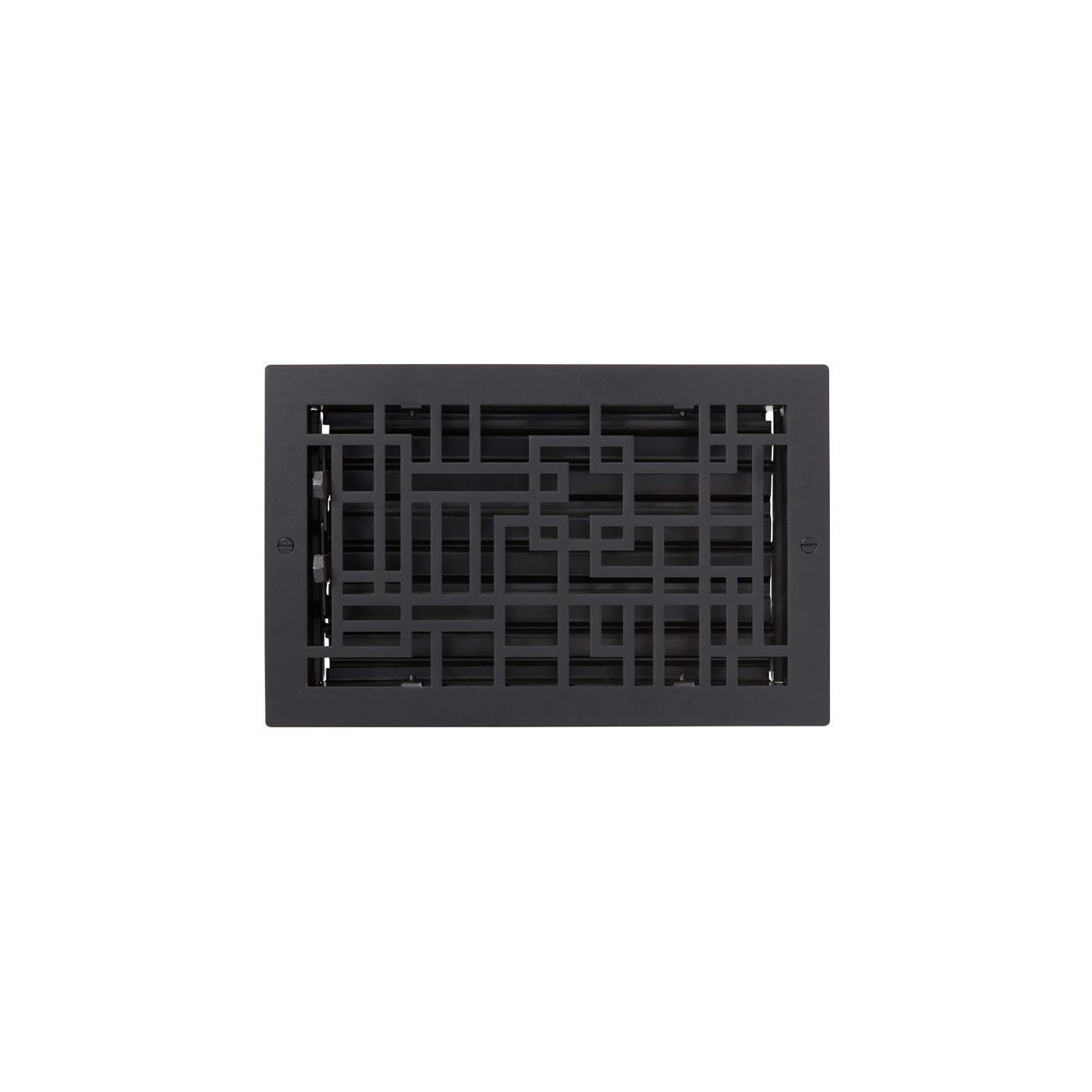 Baer Steel Wall Register - Black - 6" x 10" (7-1/4" x 11-3/8" Overall ...