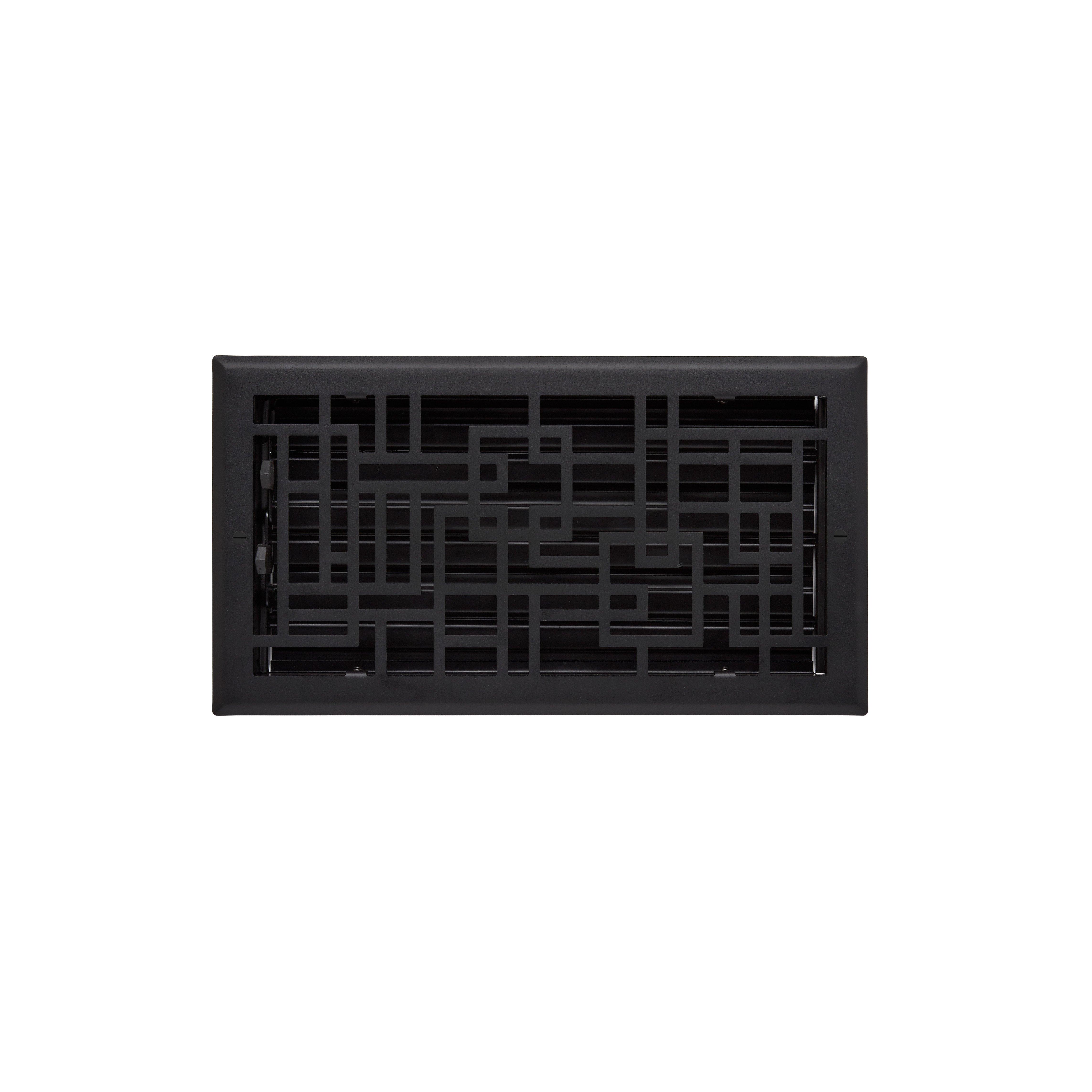 Baer Steel Wall Register - Black - 6" x 14" (7-1/4" x 15-3/8" Overall ...