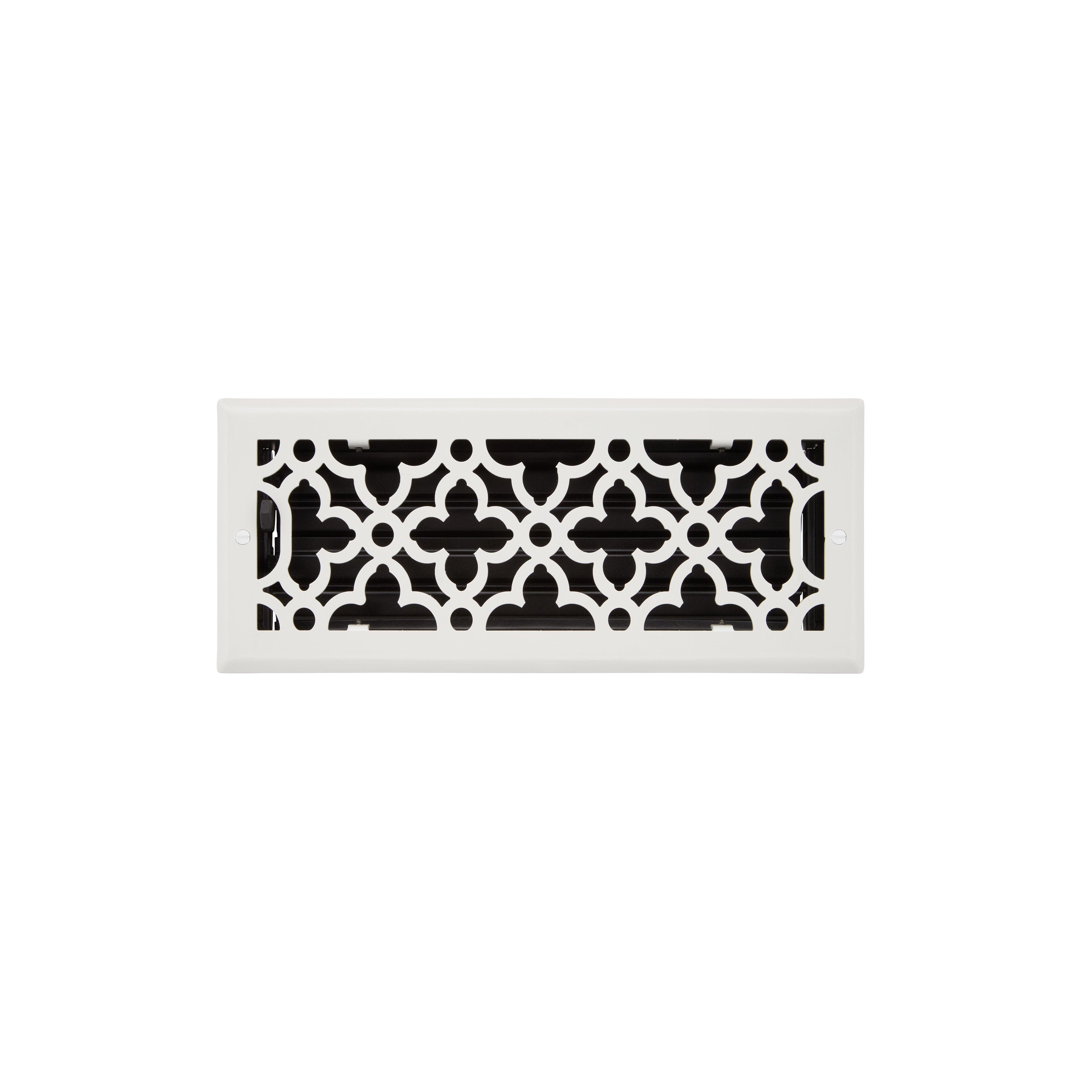 Ballas Steel Wall Register - White - 4" x 12" (5-1/4" x 13-3/8" Overall ...