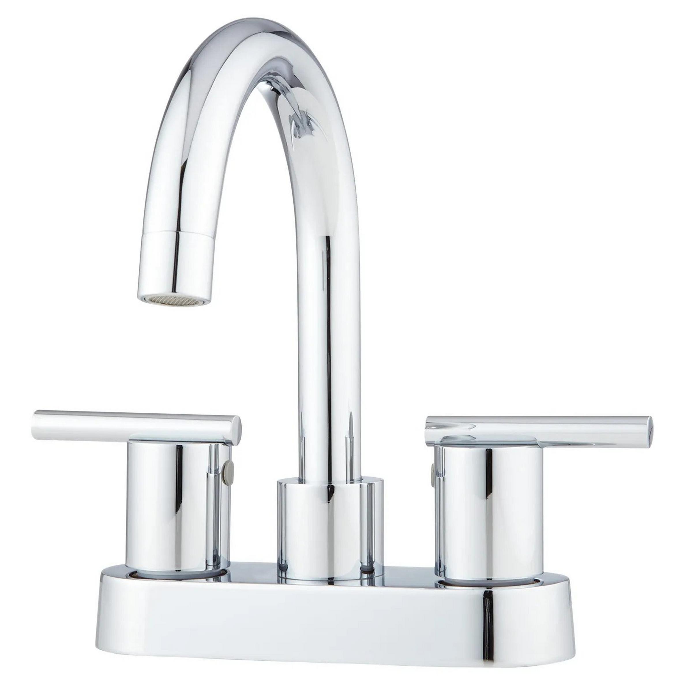 Lindo Centerset Bathroom Faucet - Overflow - Chrome | Signature Hardware