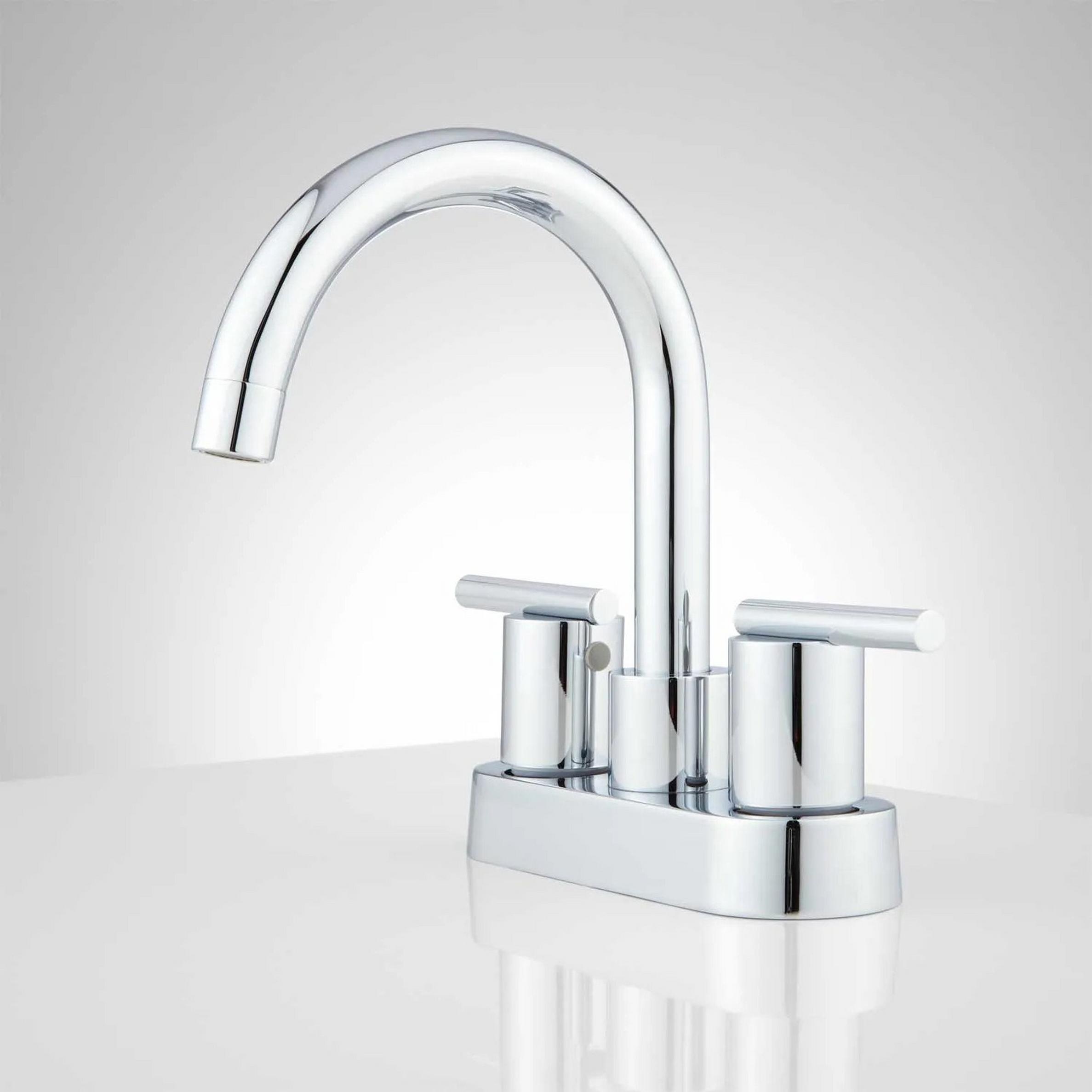 Lindo Centerset Bathroom Faucet - Overflow - Chrome | Signature Hardware