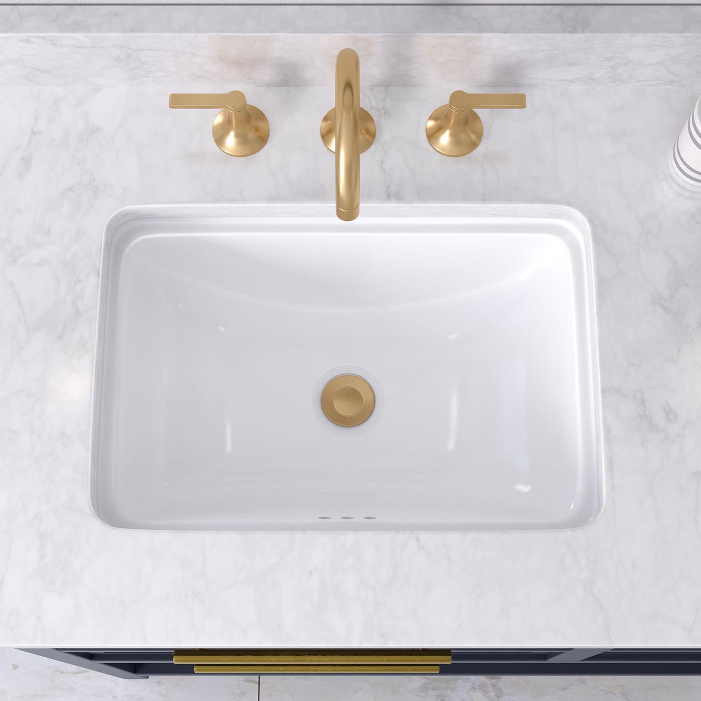 Key Largo Rectangular Porcelain Undermount Bathroom Sink | Signature ...