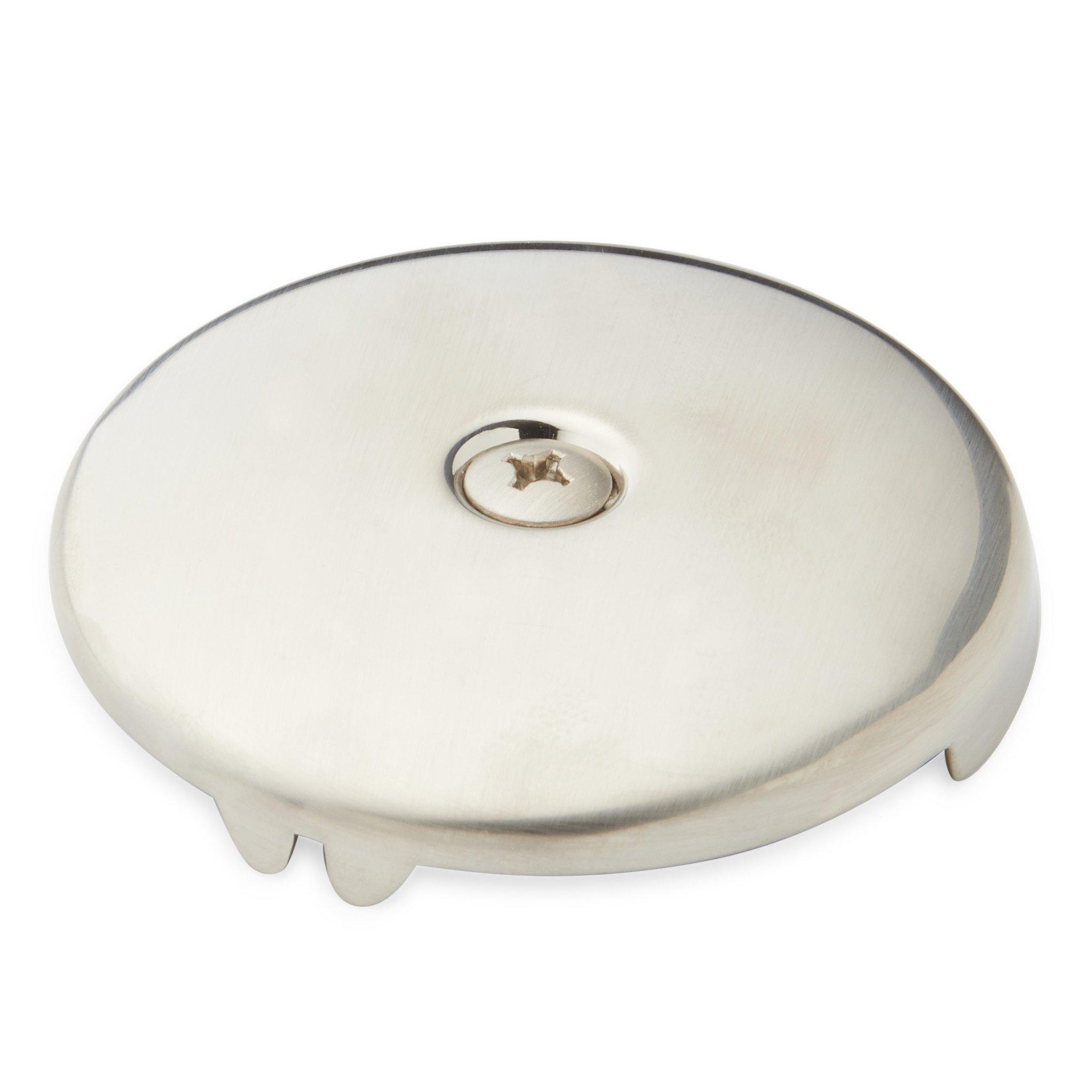 Overflow Cover Plate with Single Screw - Brushed Nickel | Signature ...