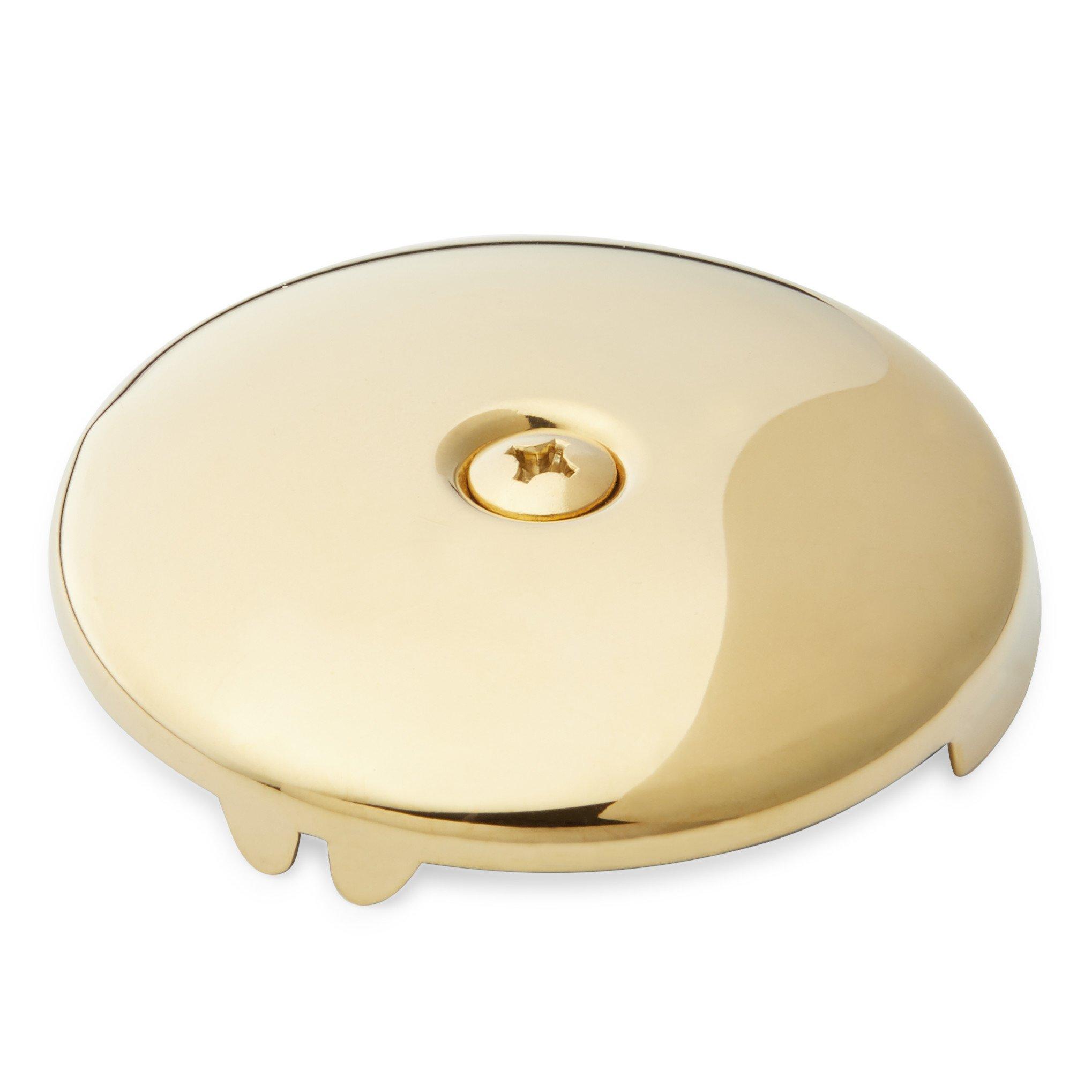 Overflow Cover Plate with Single Screw - Polished Brass | Signature ...