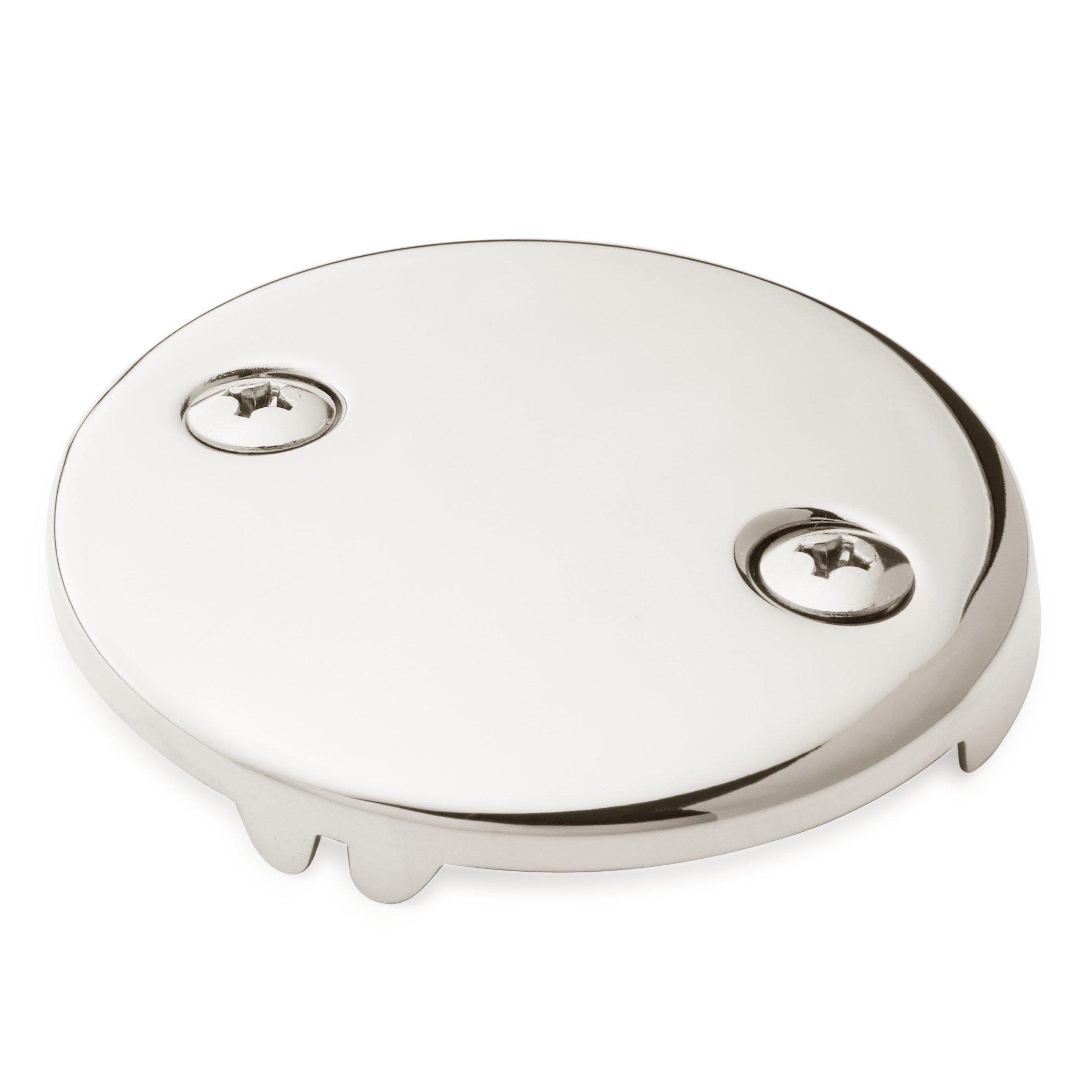 Overflow Cover Plate with Two Screws - Polished Nickel | Signature Hardware